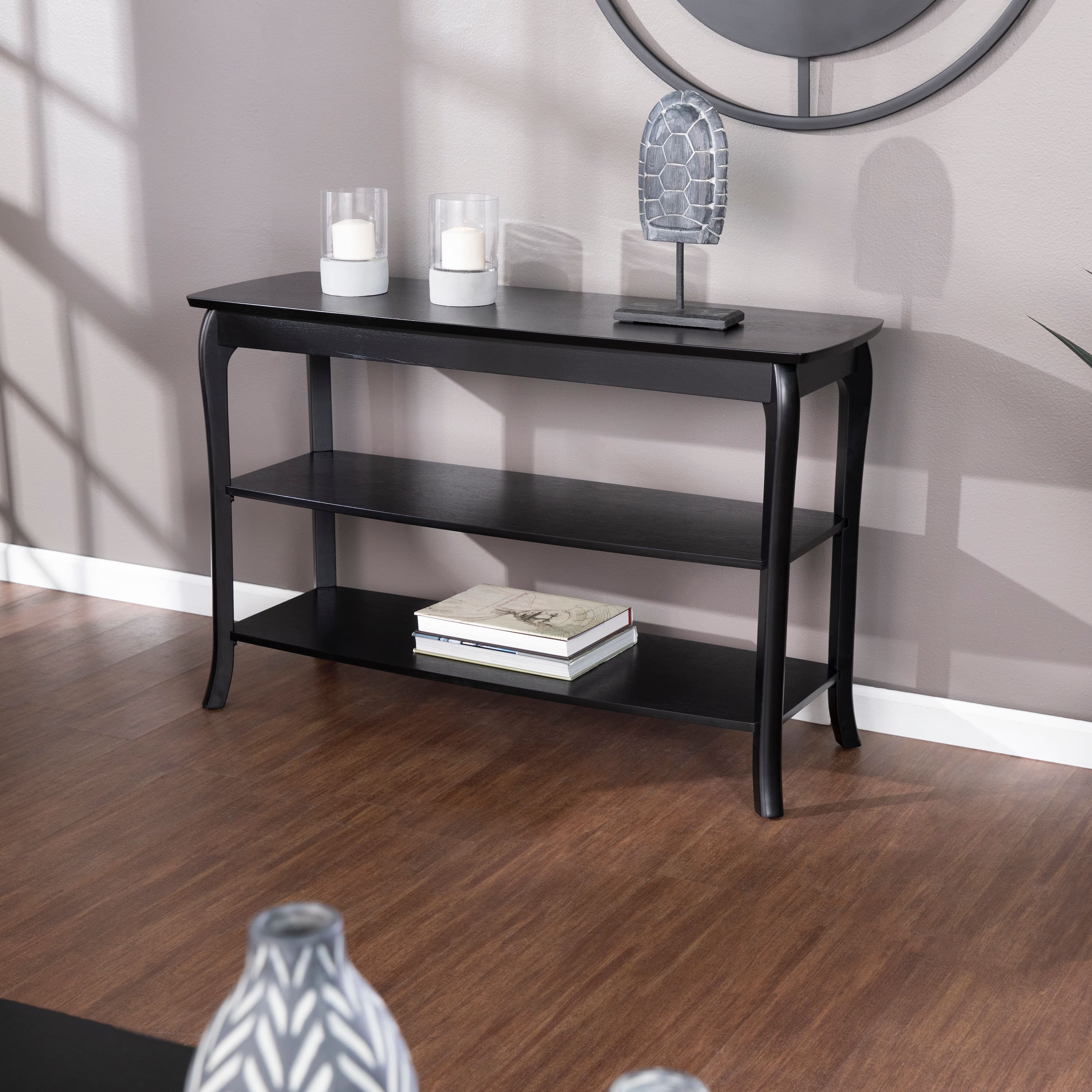 Best Buy: SEI Furniture Ava Console Table Black finish CK6723