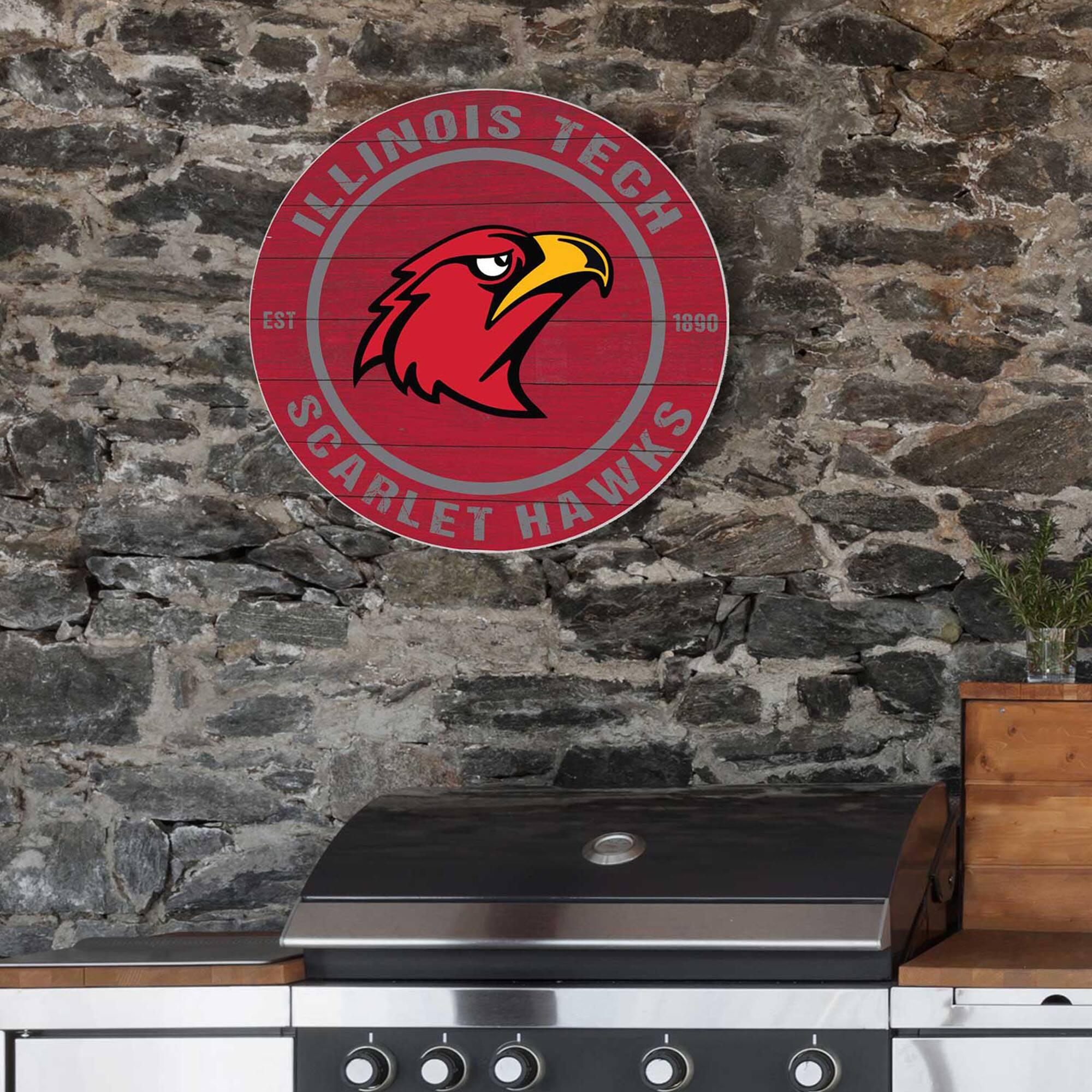 Jardine Illinois Tech Scarlet Hawks 20'' x 20'' Indoor/Outdoor Team ...