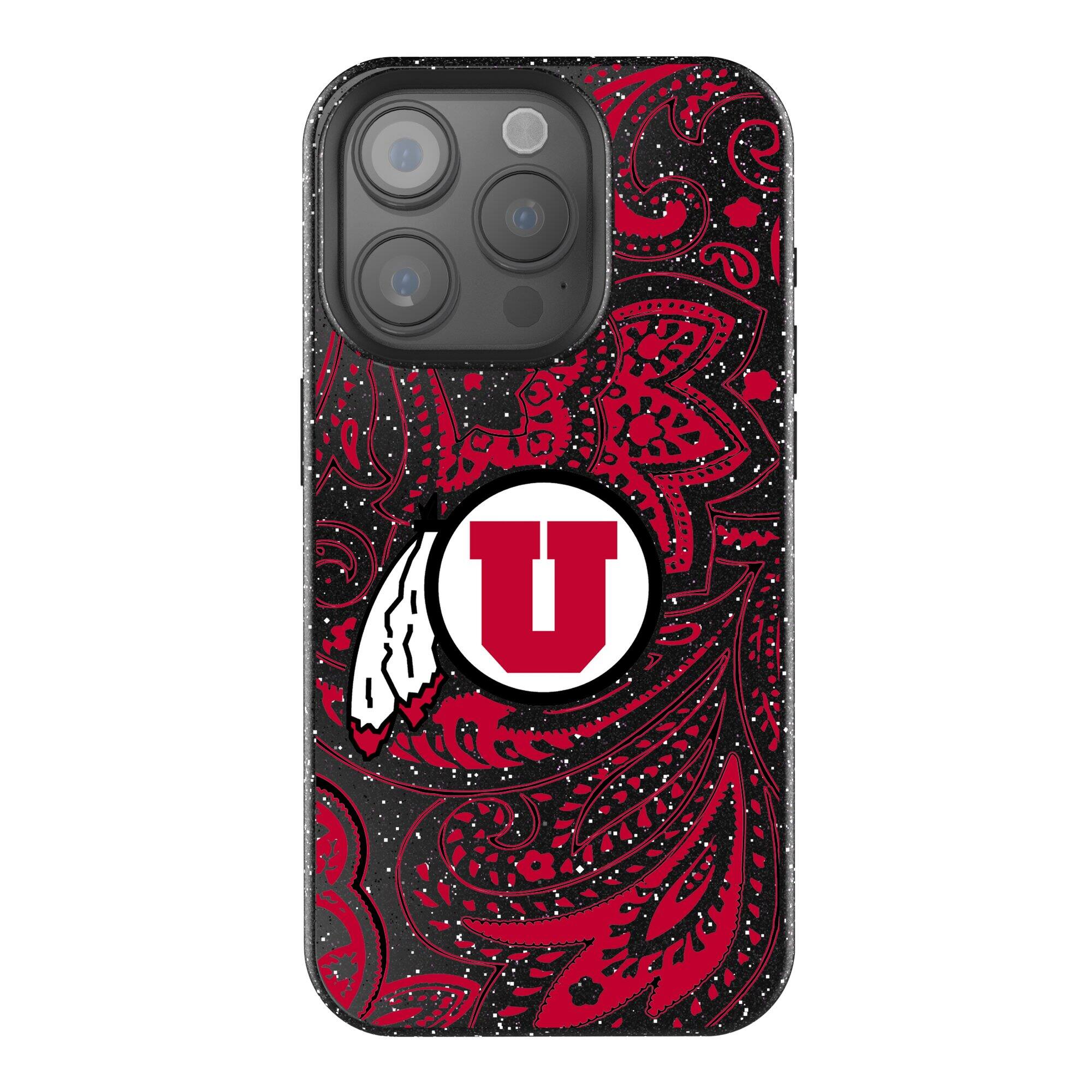 Keyscaper NCAA Utah Utes Paisley Bling iPhone Case 16 Pro Black ...