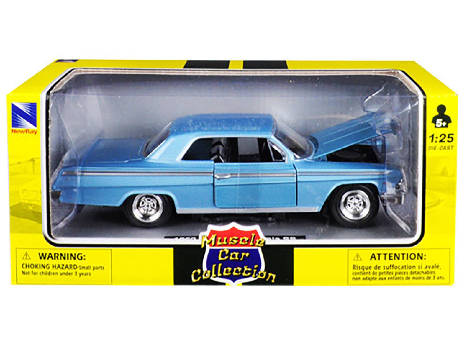 1962 Chevrolet Impala SS 1/25 Diecast Model Car by New Ray Blue 71843B ...
