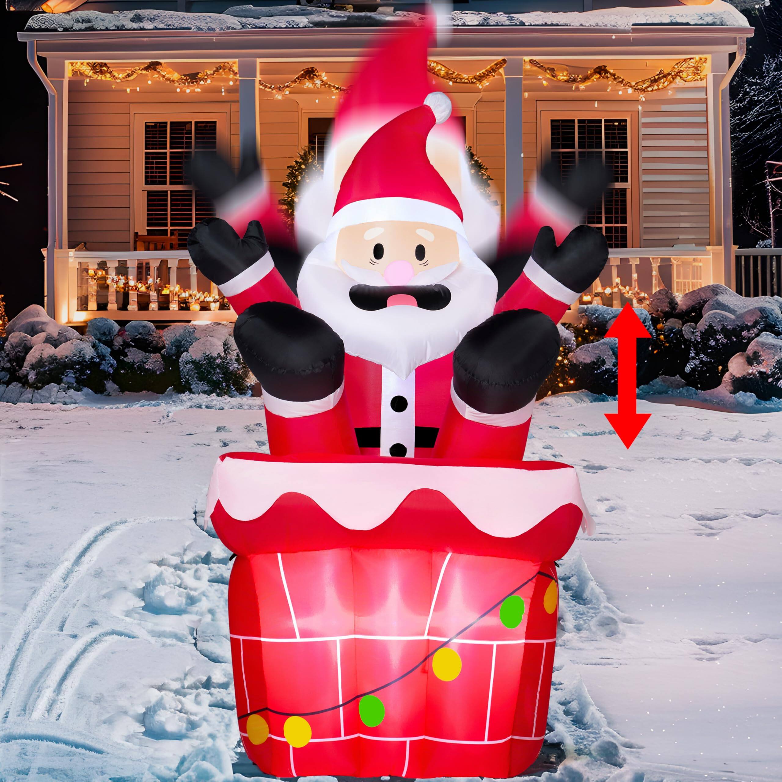 NICHOLAS KLEIN - Tall Animated Christmas Inflatable Santa Outdoor ...