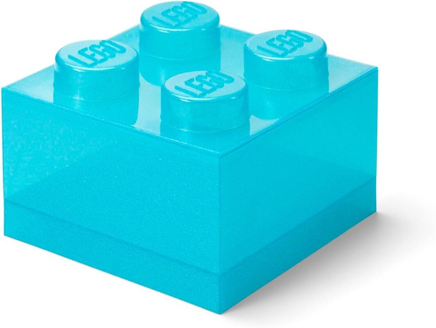Room Copenhagen LEGO Stackable Storage Brick with 4 Knobs, Light Blue ...