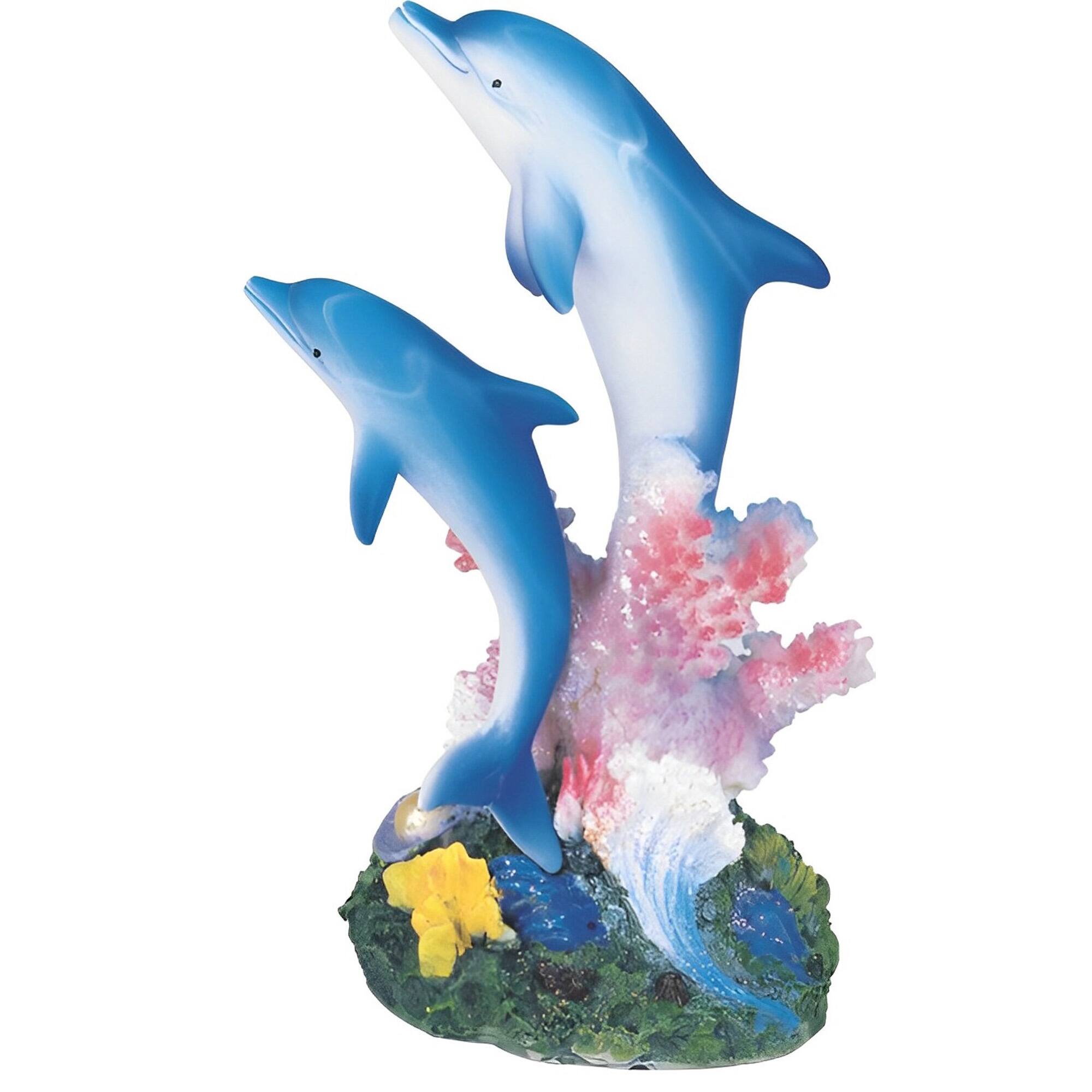 FC Design 5"H Dolphins Swimming Around Coral Figurine Statue Office ...