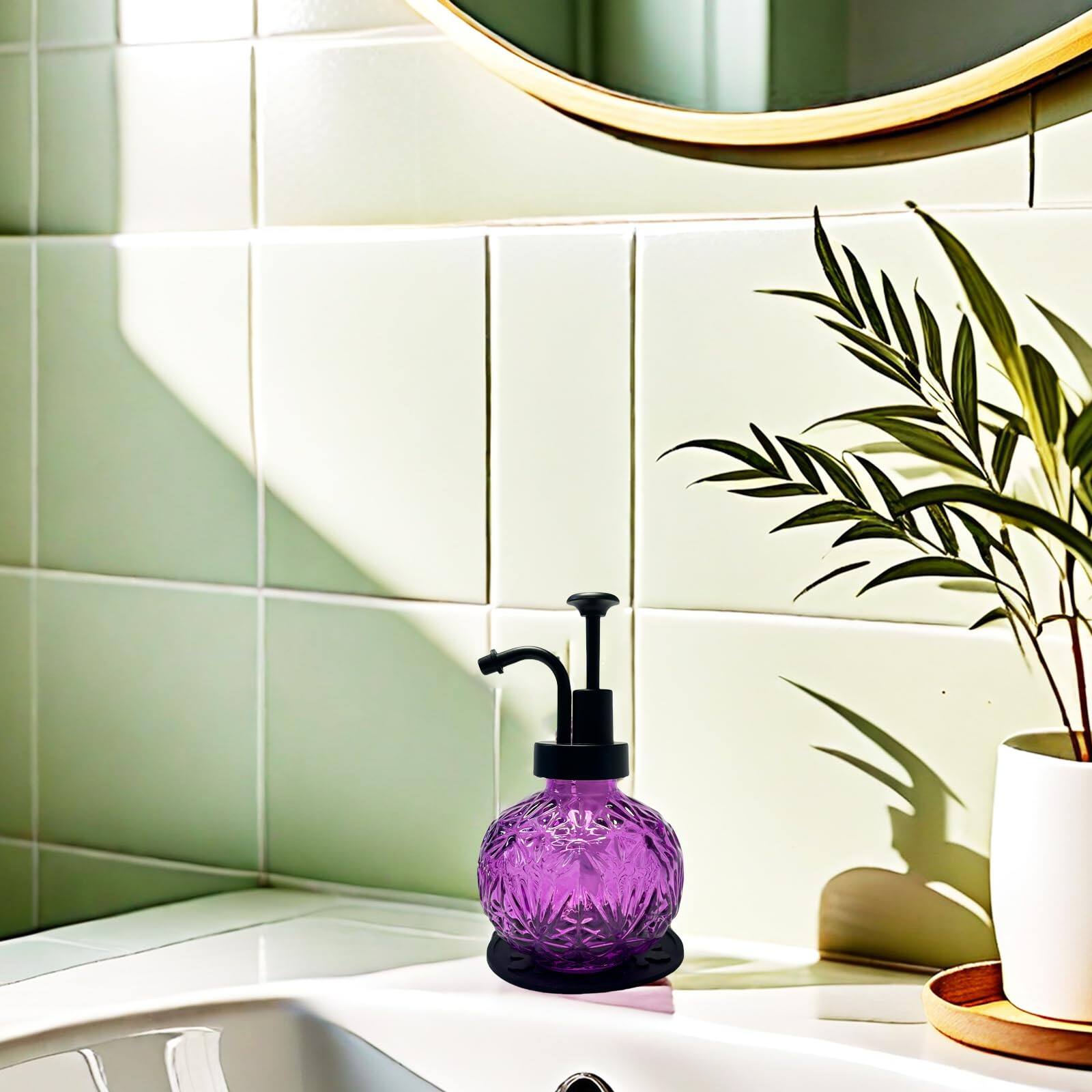 Dapper Styles Vintage Soap Dispenser For Bathroom Glass Kitchen With ...