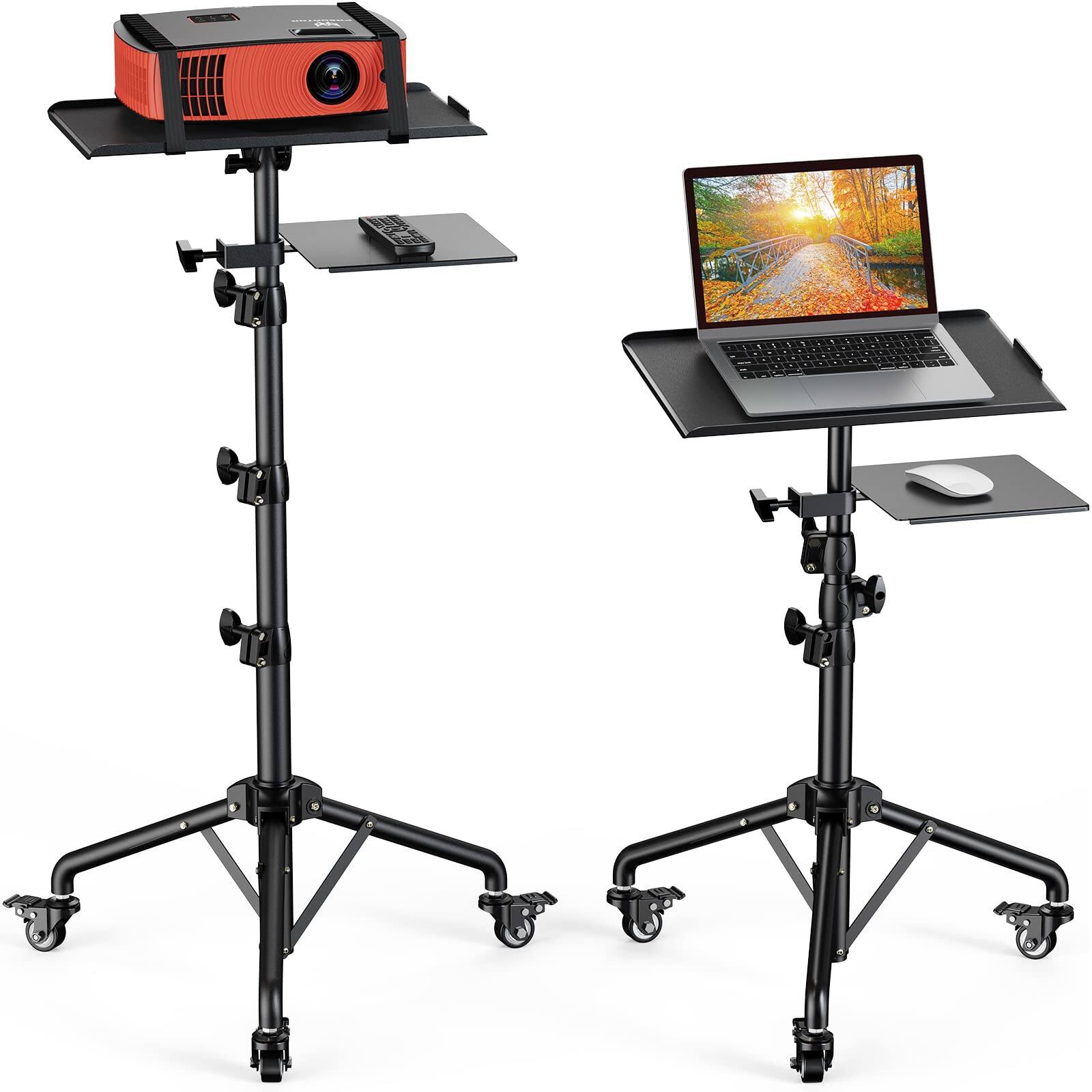 Cedar Assembly Amada Projector Stand With Wheels Height Rolling Mouse ...