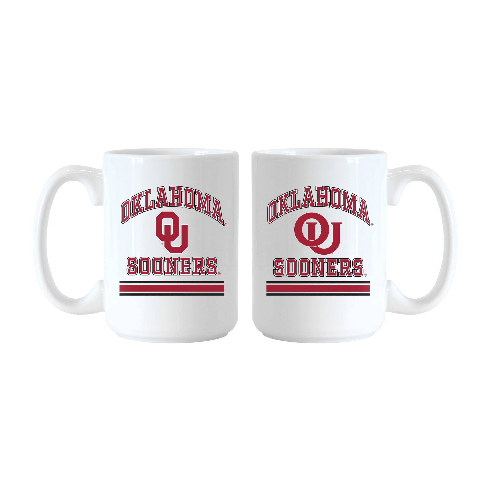 Logo Brands Oklahoma Sooners 15oz. Current & Throwback Mug Set ...