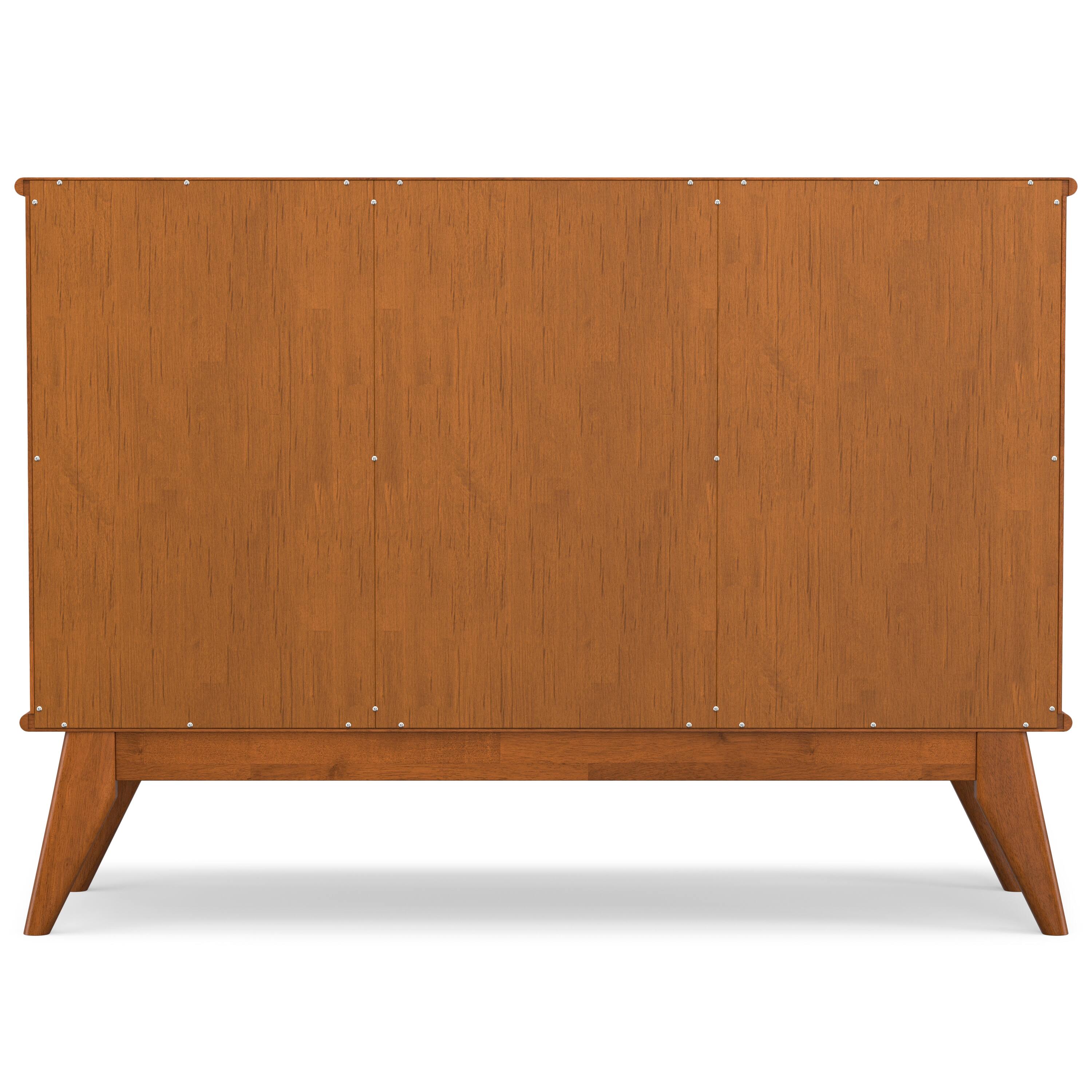 Simpli Home Draper SOLID HARDWOOD Mid Century 3 Door Sideboard Buffet ...