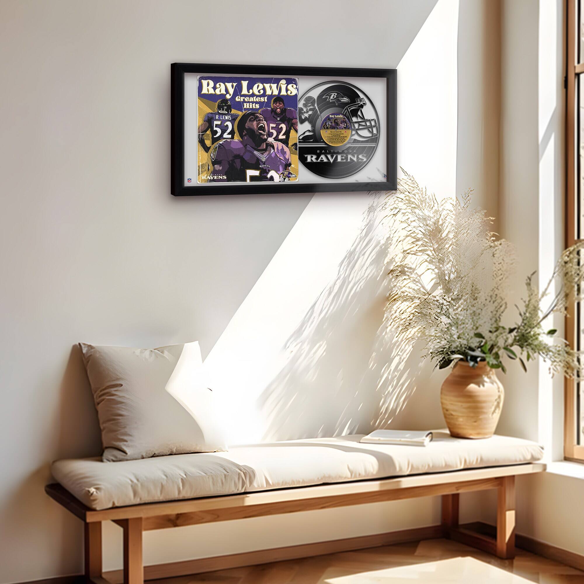 Sporticulture Ray Lewis Baltimore Ravens 14" x 26" Framed Art Vinyl ...