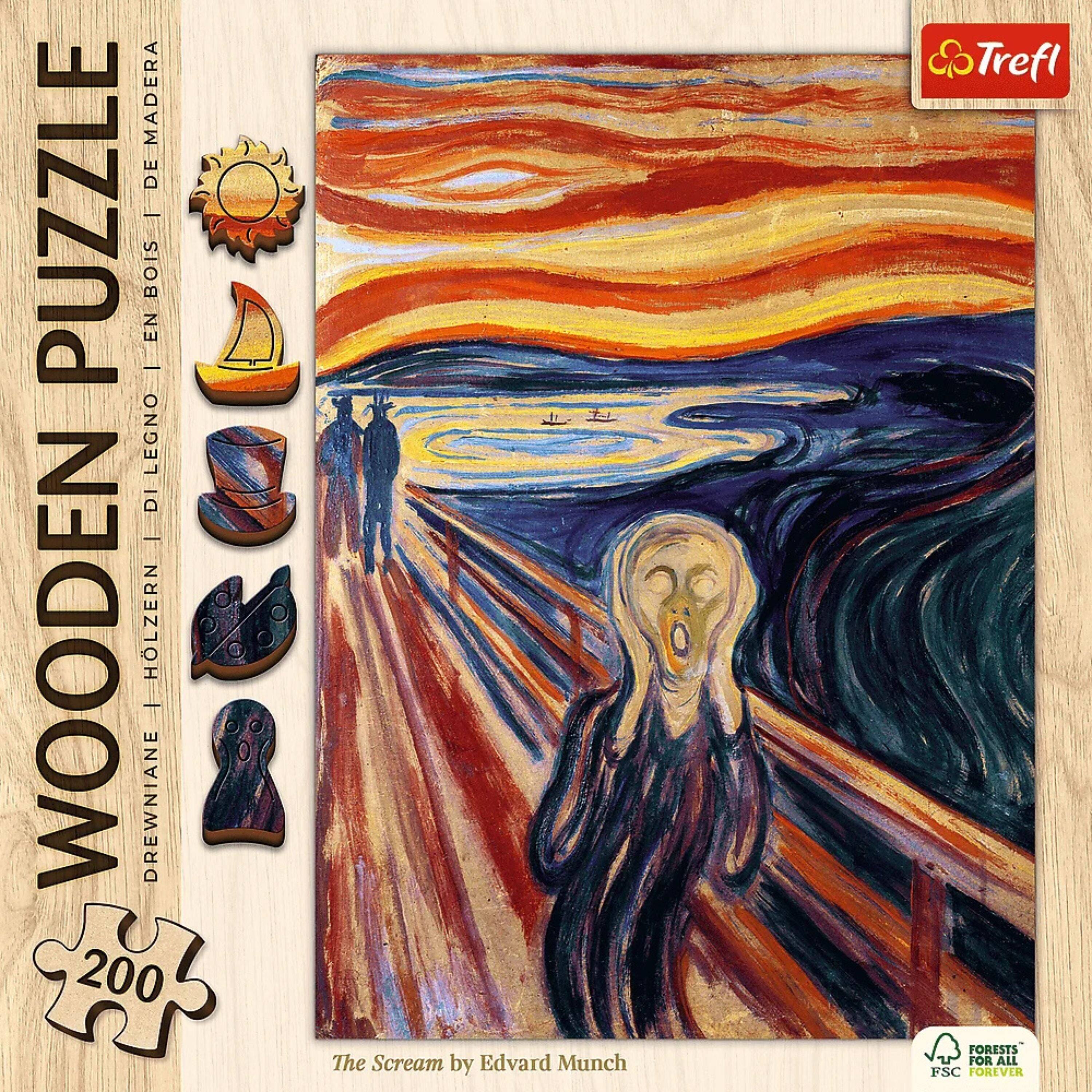 Trefl Wood The Scream Edvard Munch 200 Piece Wooden Puzzle 20252 - Best Buy