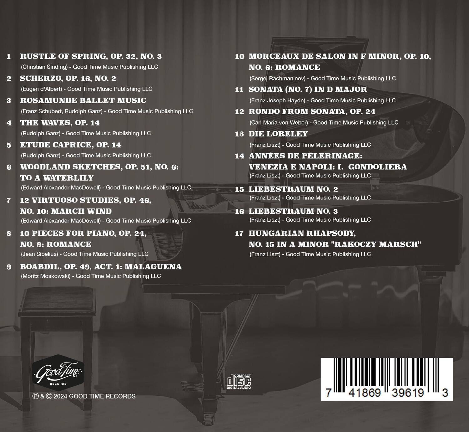 Rudolph Ganz The Condon Collection: Masters of The Piano Roll COMPACT ...