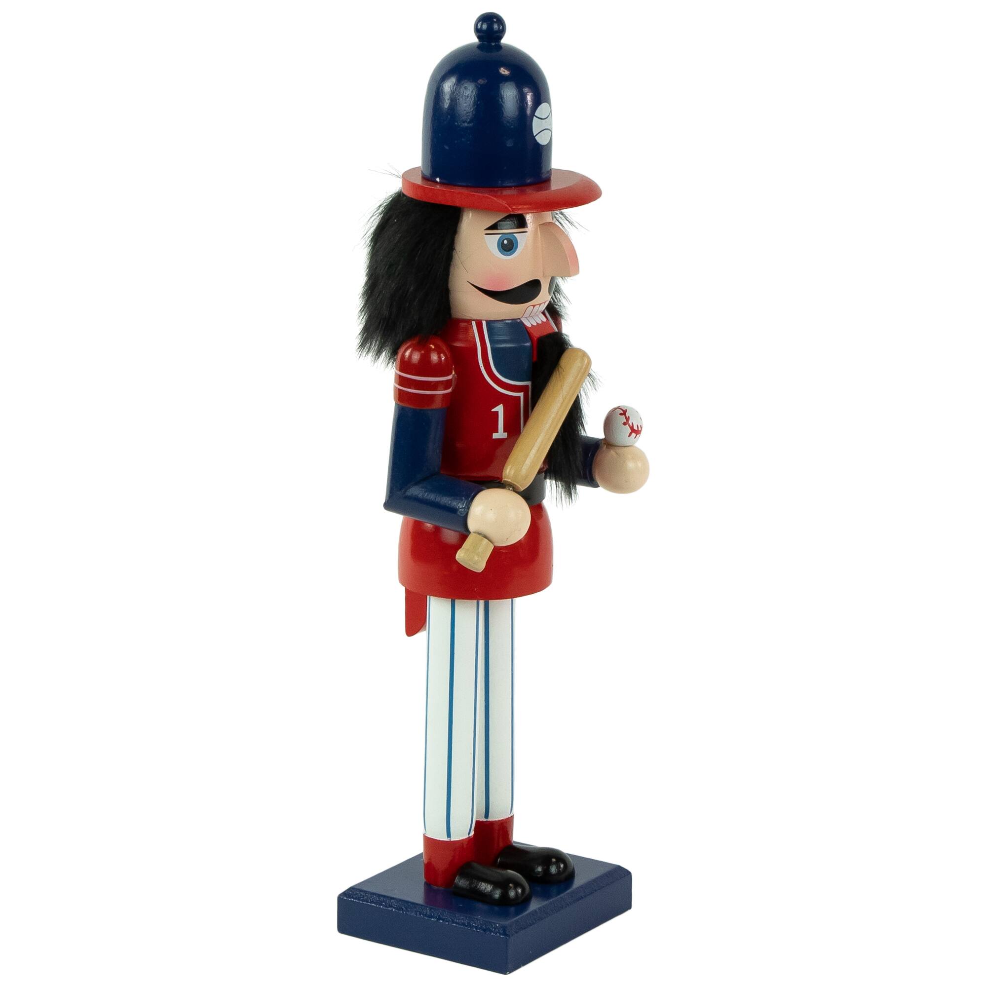 Northlight 14" Red and Wooden Christmas Nutcracker Baseball Player Blue ...
