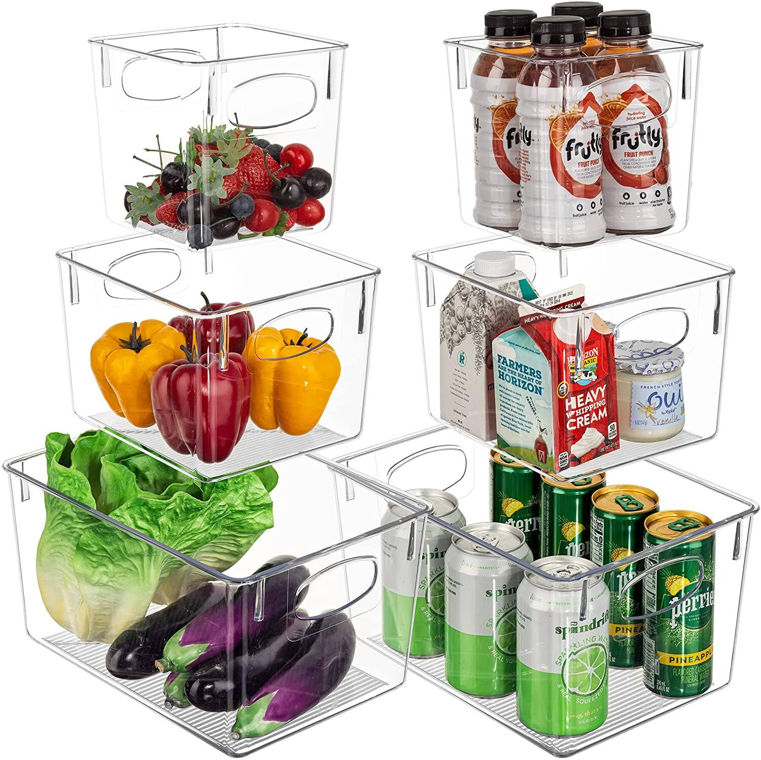 Sorbus Plastic Storage Bins, Fridge Organization and Storage Solution ...