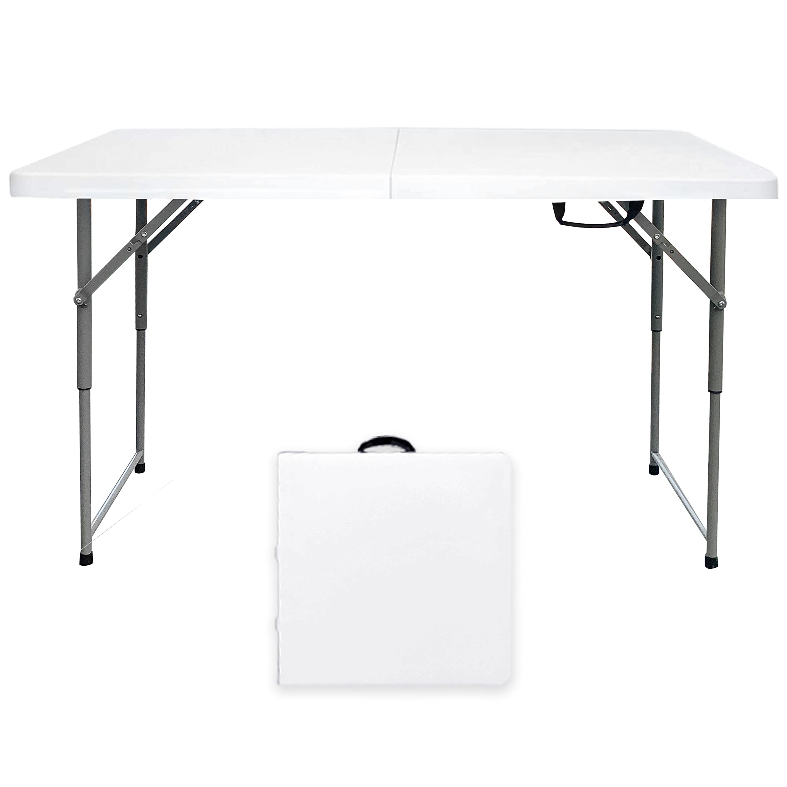 JETRANSPORT 6 Foot Folding Table 6ft Foldable Portable Plastic Tables ...