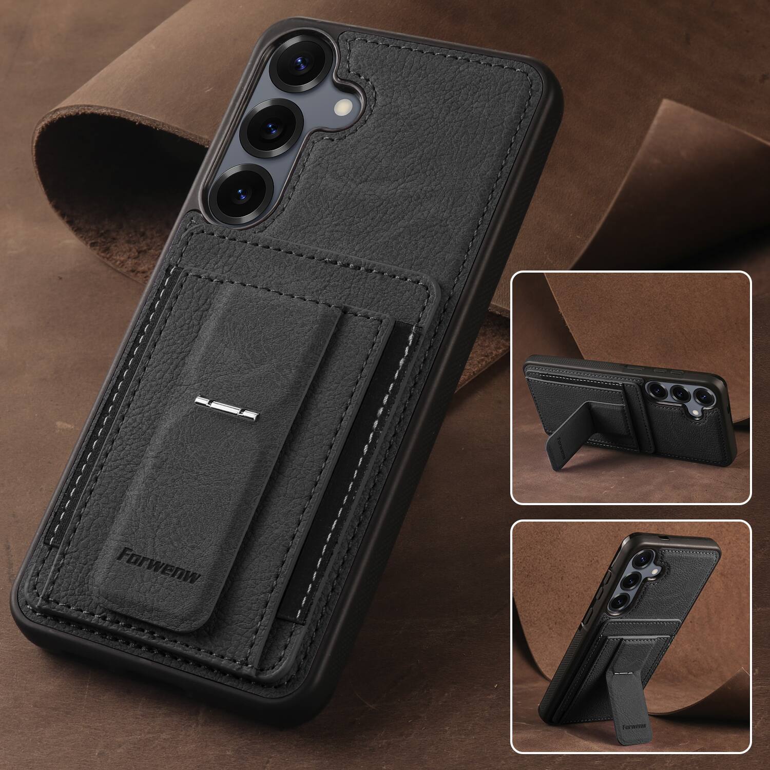Dteck Slim Card Holder Case for Samsung Galaxy S24, Shockproof Wallet ...