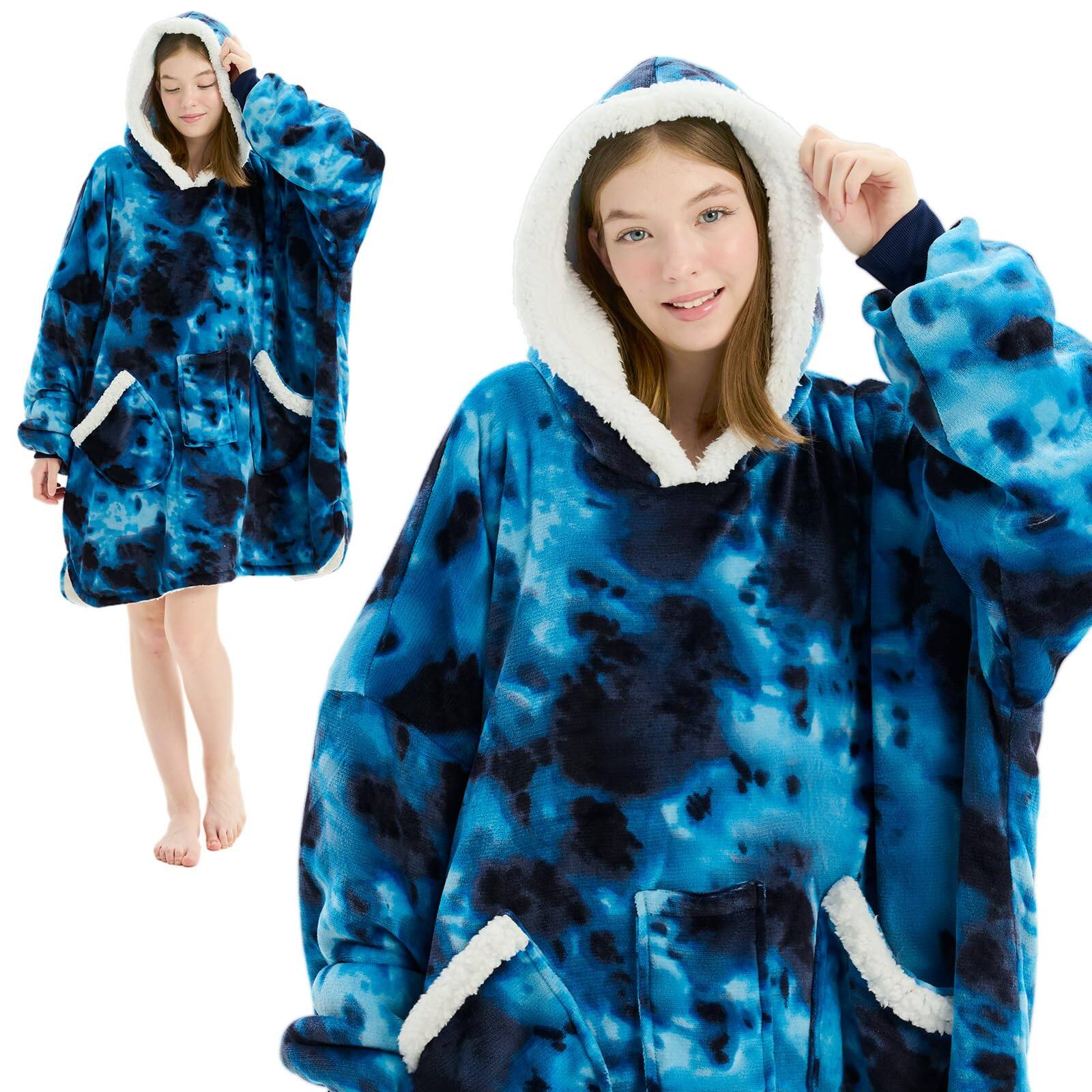 NICHOLAS KLEIN Oversized Wearable Blanket Hoodie For Adults: Sherpa ...