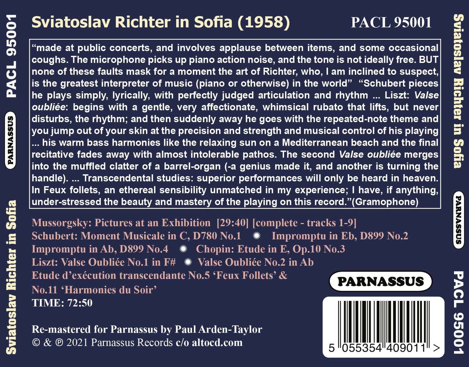 Sviatoslav Richter Sviatoslav Richter in Sofia (Legendary Concerts 1958 ...