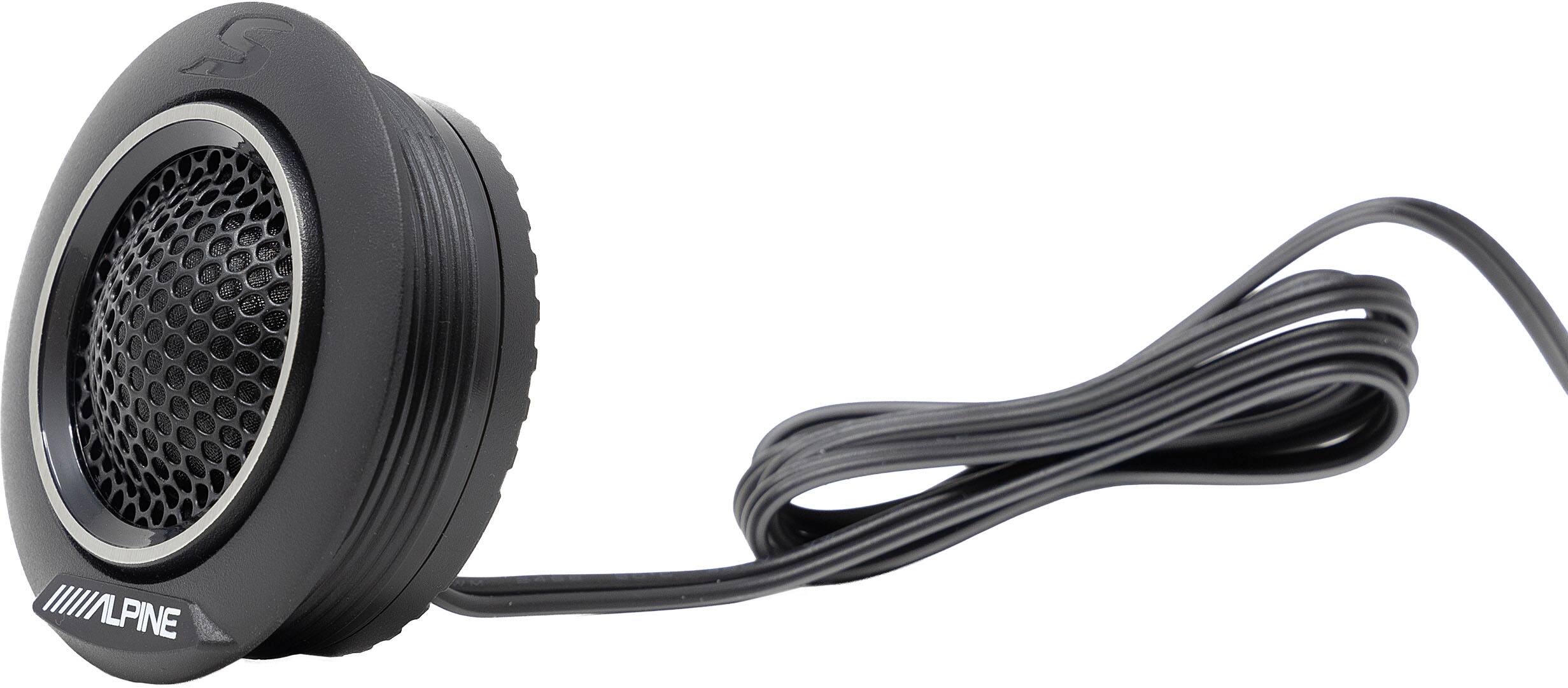 Alpine S Series 1" Car Tweeter with Silk Dome Speaker Pair Black S2 ...