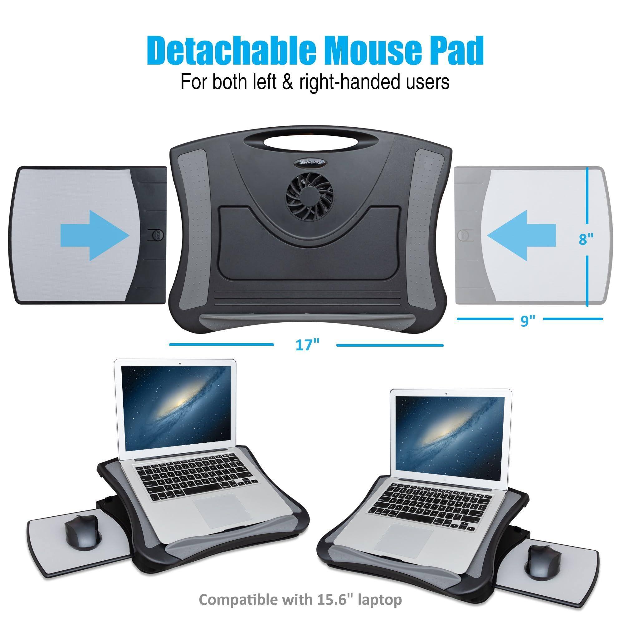 Cedar Assembly Laptop Lap Pad Stand With Attached Mouse Cushion And Usb ...