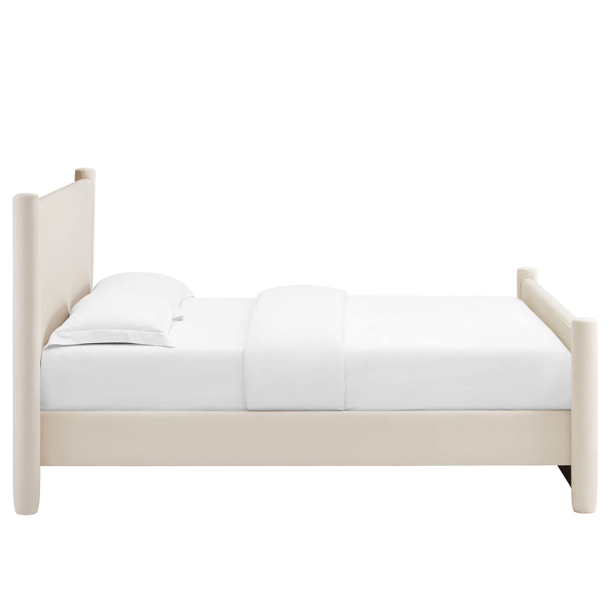 Modway Maven King Size Boucle Upholstered Platform Bed Ivory MWY-MOD ...