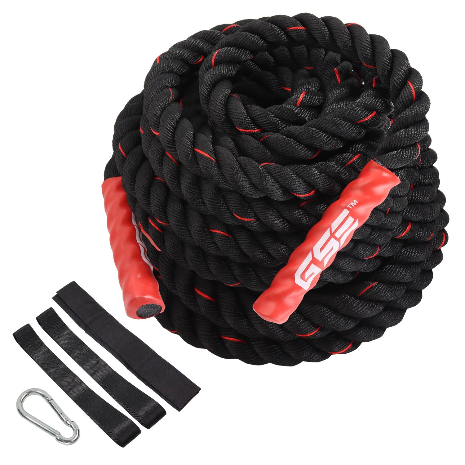 GSE Games & Sports Expert 2" Diameter Battle Rope, Workout Battle Ropes ...