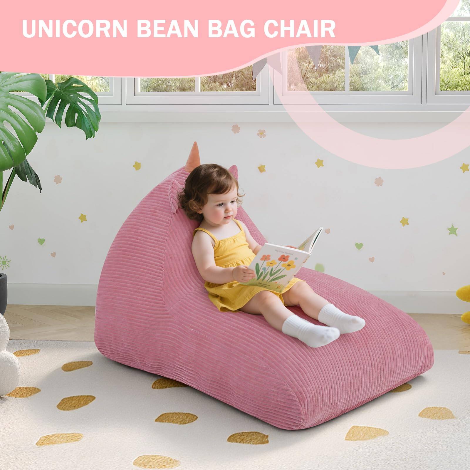 JETRANSPORT Bean Bag Chairs For Unicorn Beanbag Chair With Filler ...