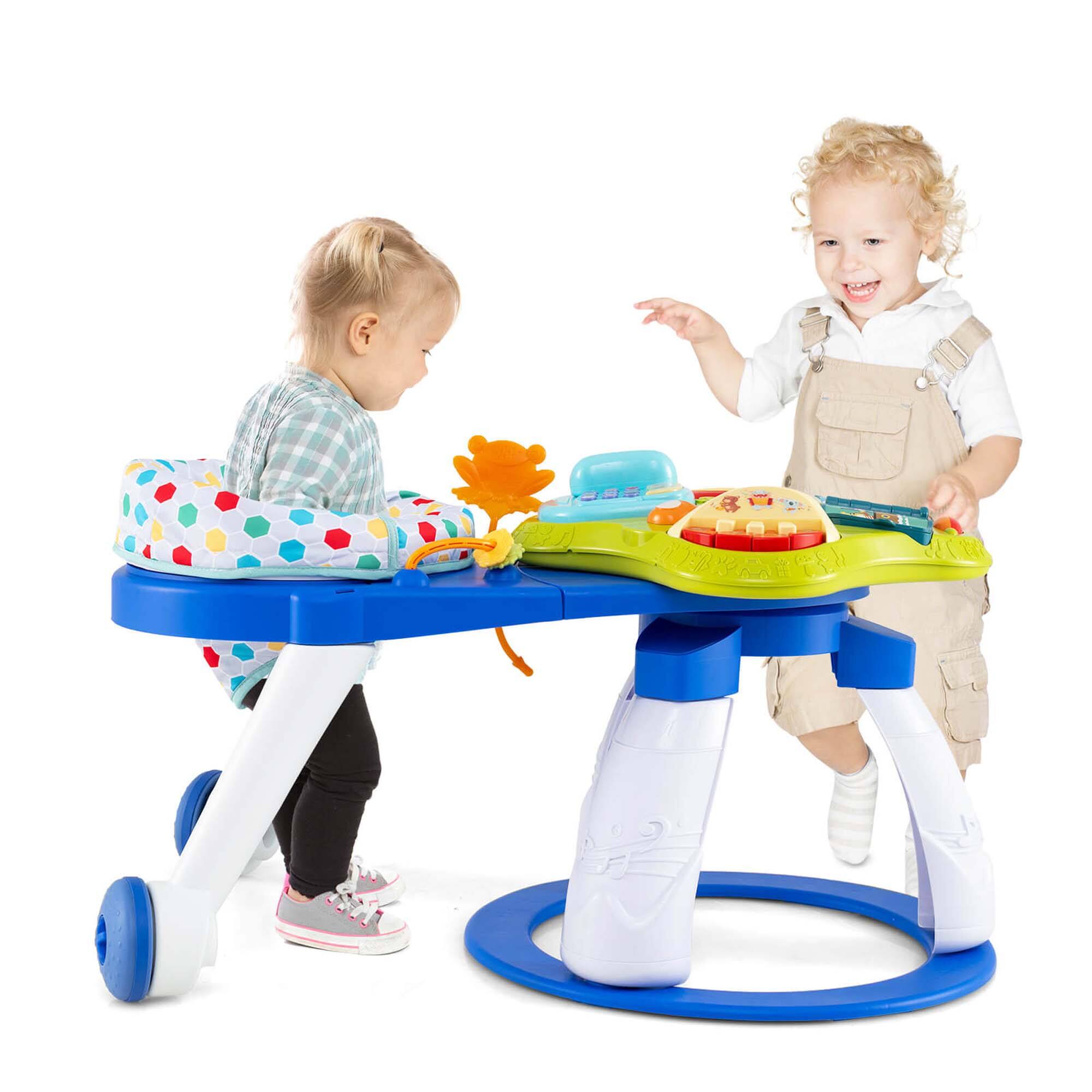 Costway 3 in 1 Baby Stationary Activity Center Walk Around Kids Play ...
