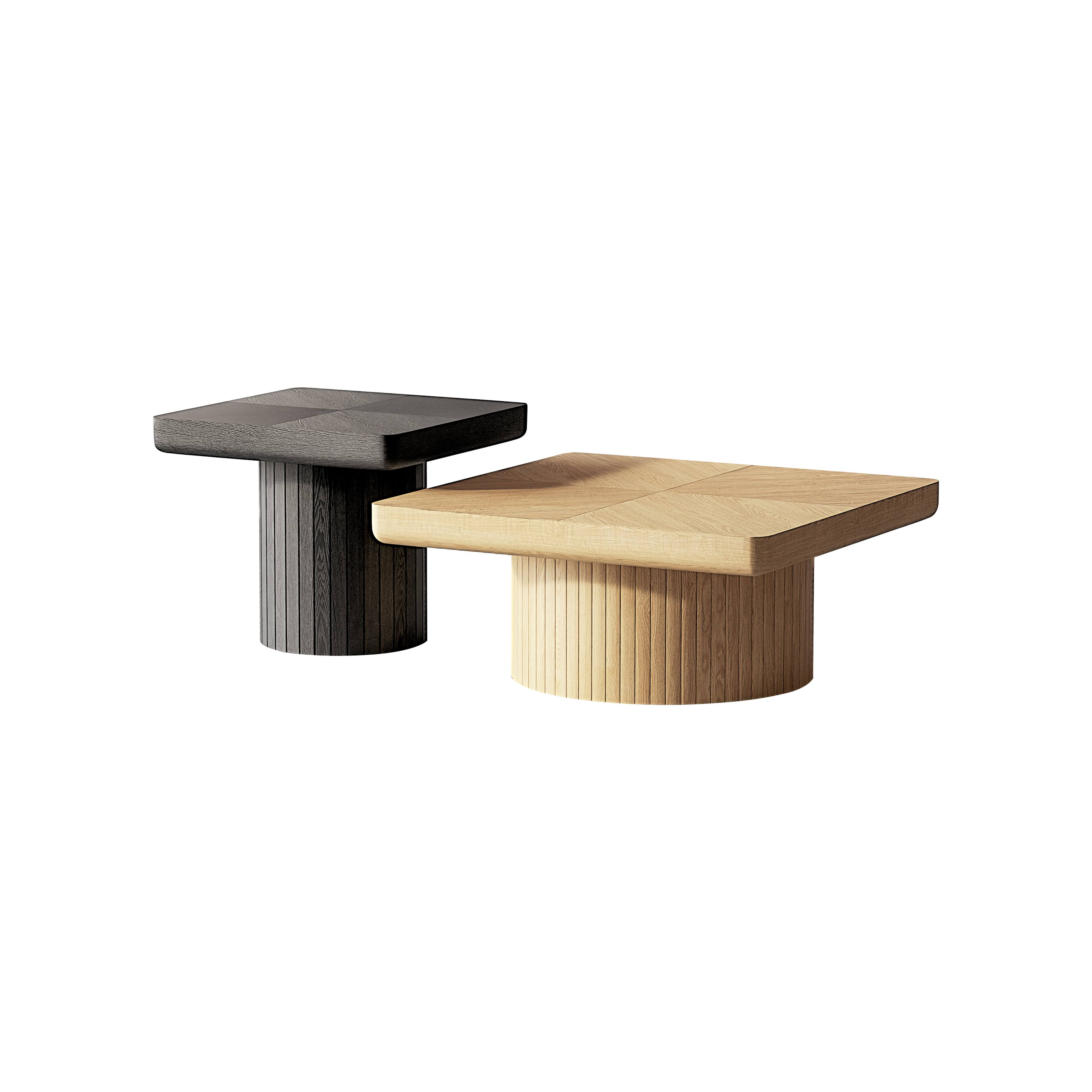 Loheer Modern Wood Nesting Coffee Table Set Minimalist Center Table ...