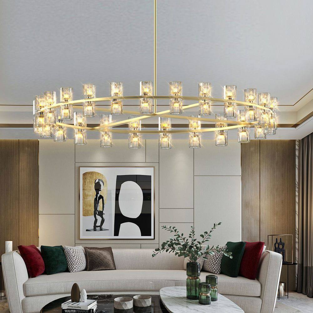 Kadyn 48 Inches Luxury Chandeliers Crystal Living Room Decorative ...