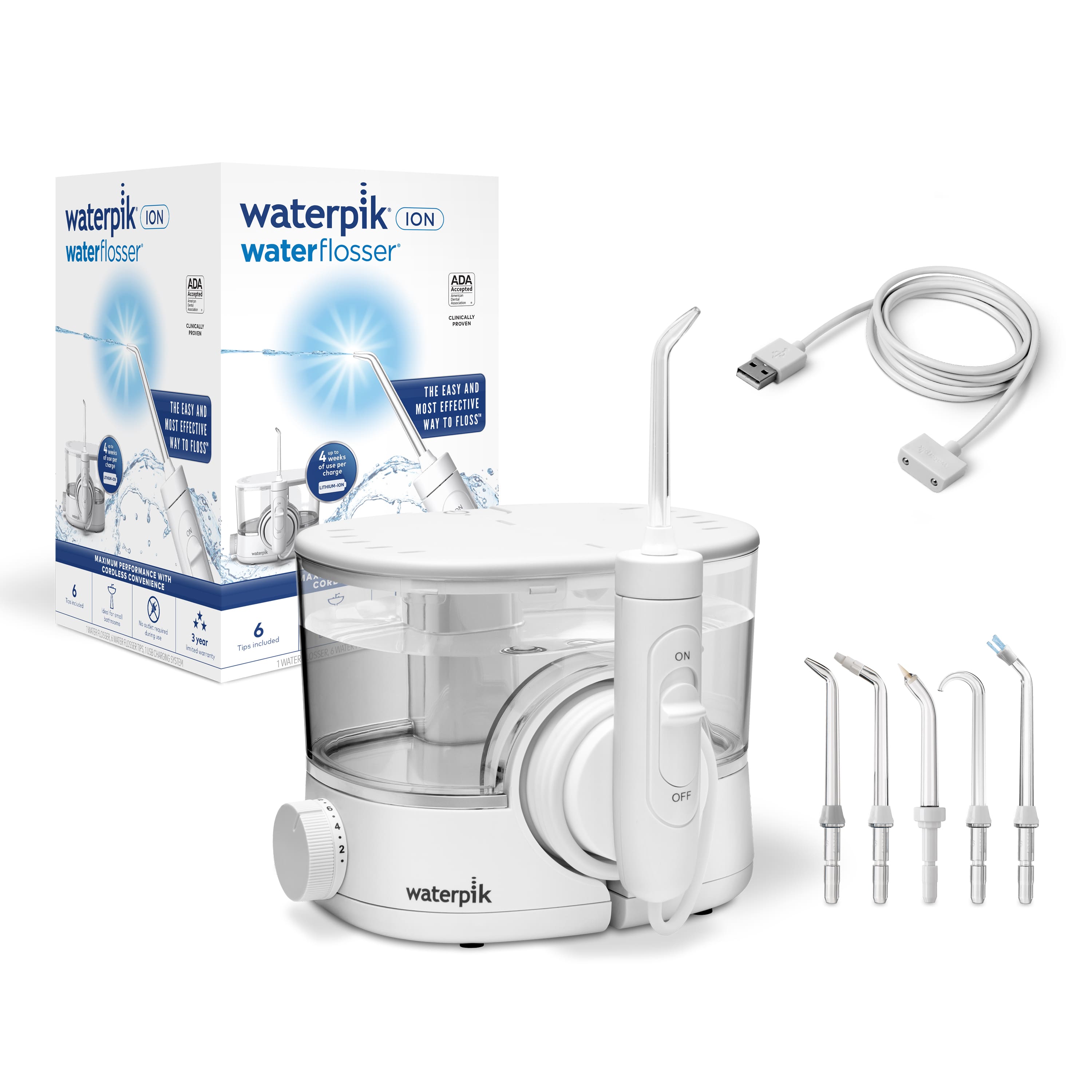 Waterpik ION Cordless Countertop Water Flosser White WF-11W020-1 - Best Buy