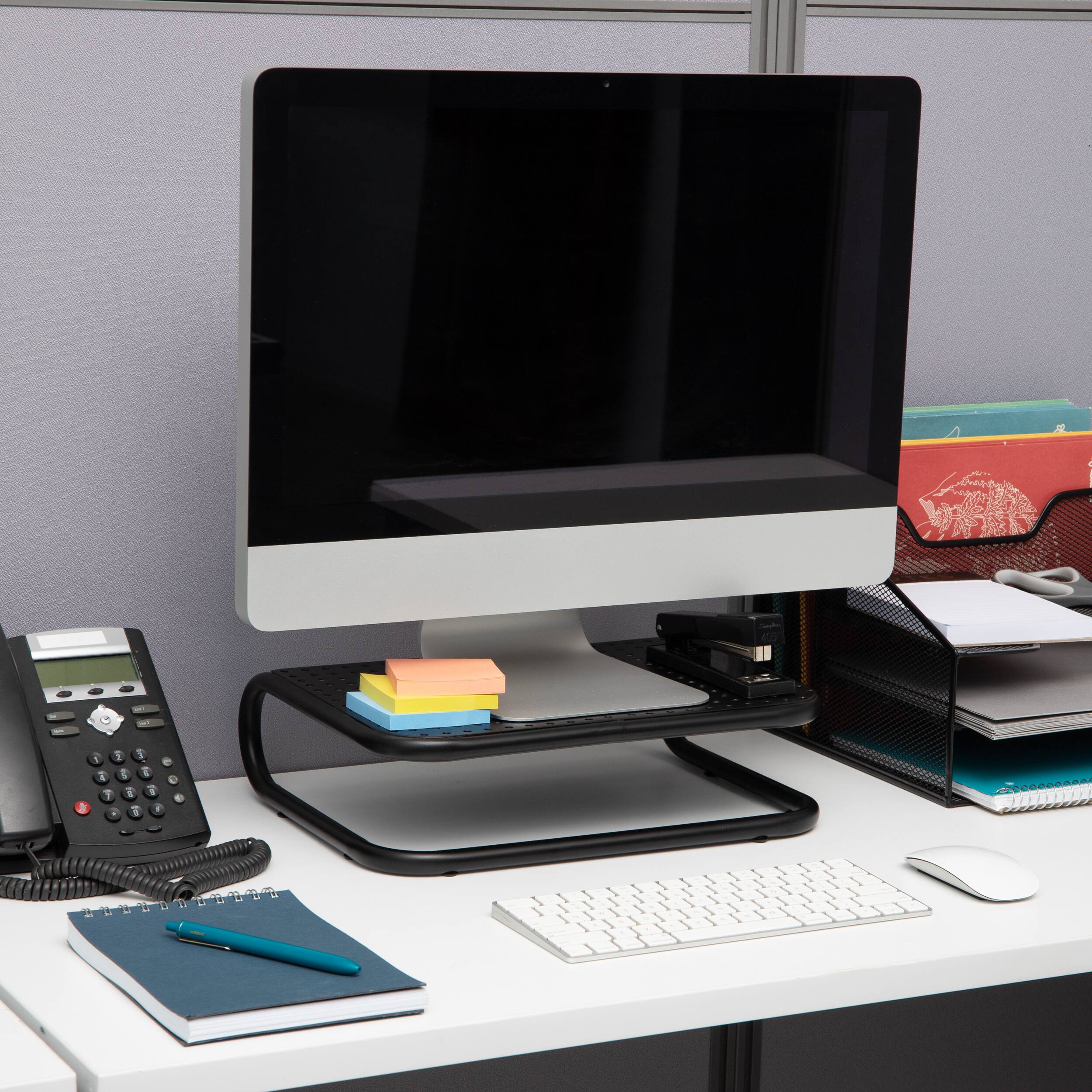 Customer Reviews: Mind Reader Metal Monitor Stand Riser Chord Black ...