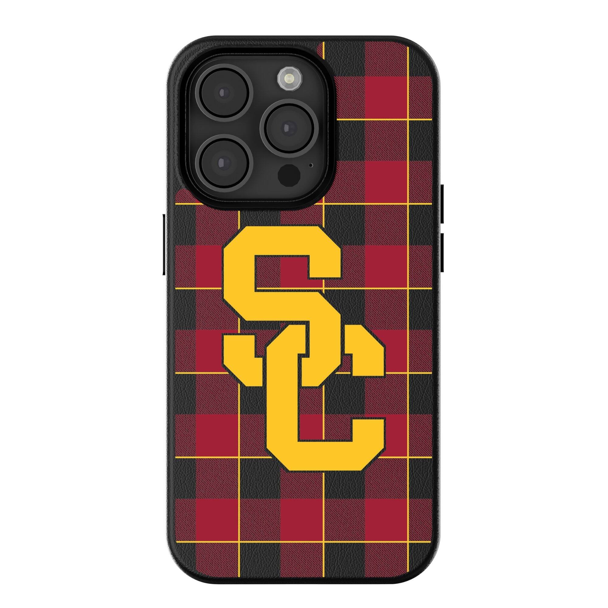 Keyscaper NCAA USC Trojans Plaid Magnetic Bump iPhone Case 15 Plus ...