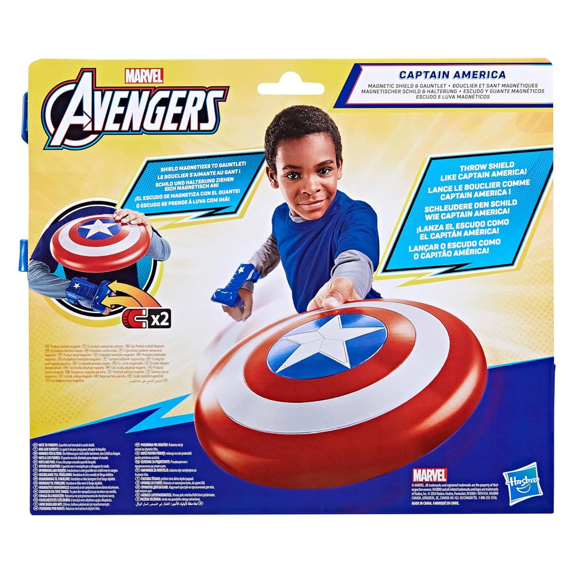 Hasbro Marvel Captain America Magnetic Shield & Gauntlet Multi Colored ...