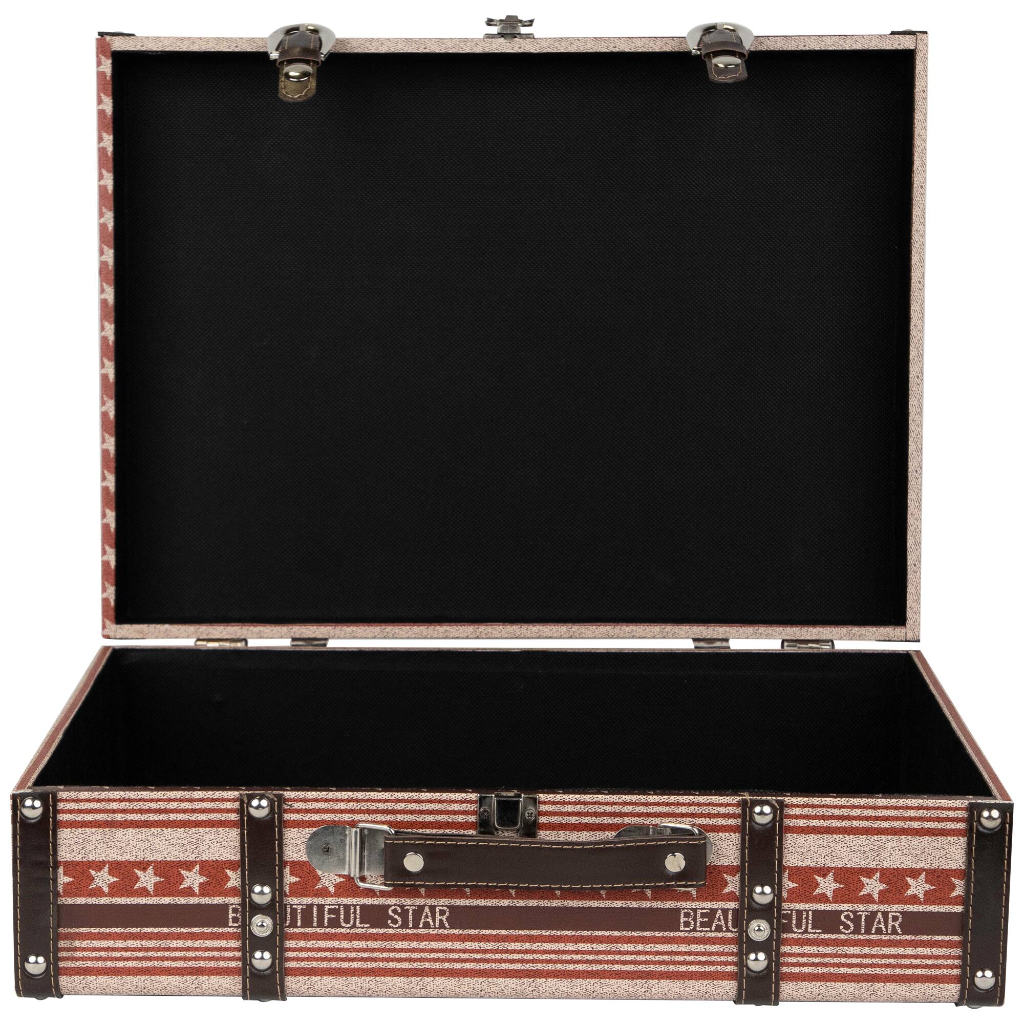 Northlight Vintage Style Beautiful Star Decorative Luggage Trunks 17.5 ...