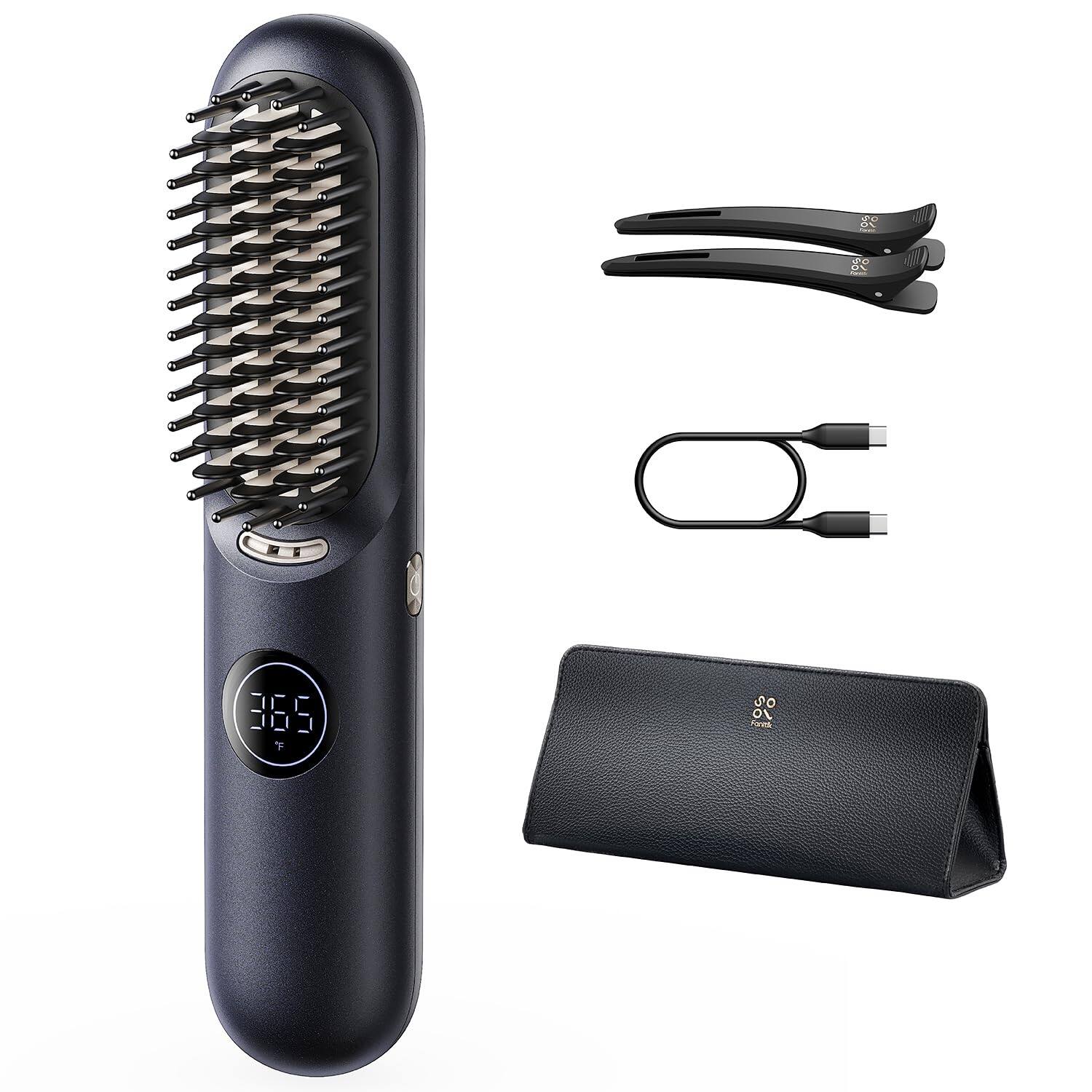 ESBANY I10 APEX Portable Hair Straightener Brush, Cordless ...