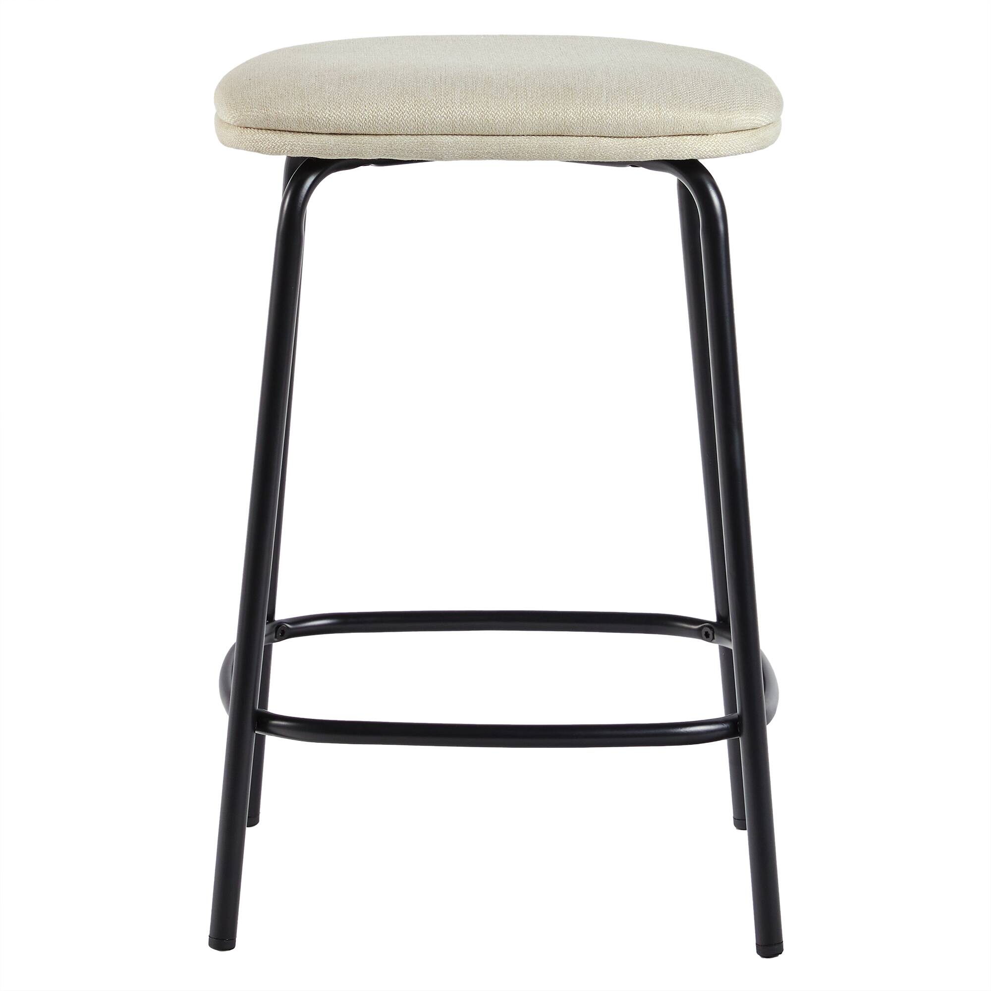 Best Buy: Walker Edison Modern Upholstered Seat Counter Stool (2-Piece ...