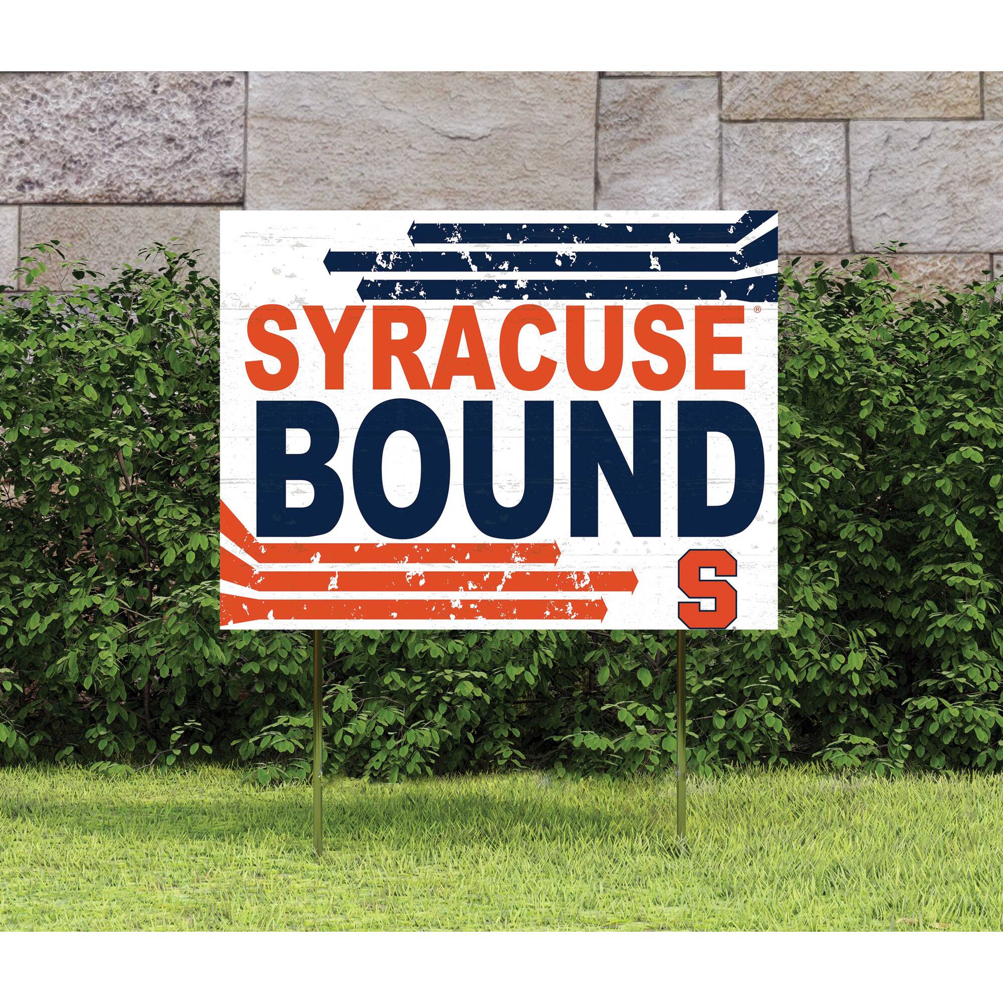 Jardine Syracuse Orange 18'' x 24'' Bound Yard Sign White 4940213 ...