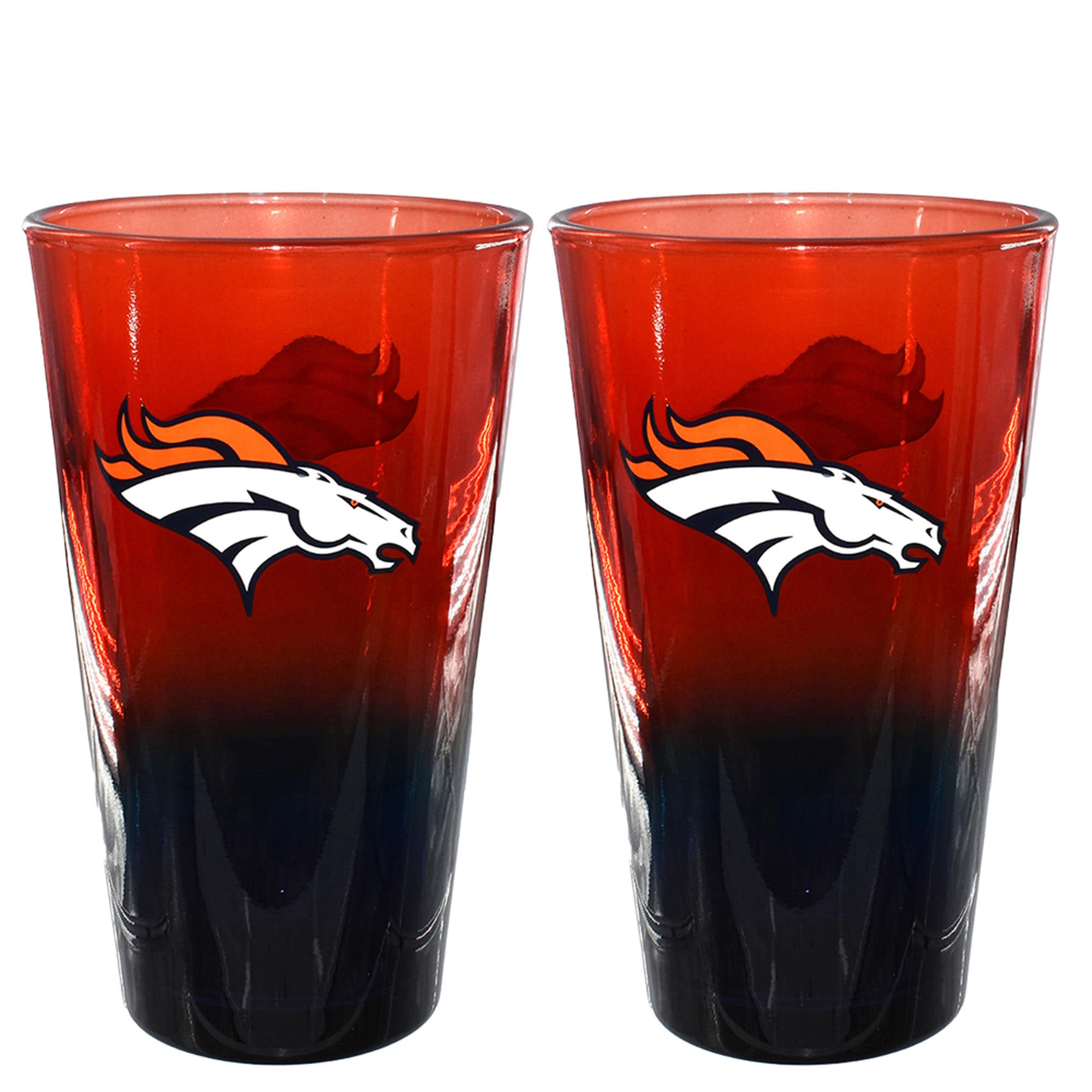 The Memory Company Two Pack 16oz. Ombre Pint Glass Set Multicolor ...