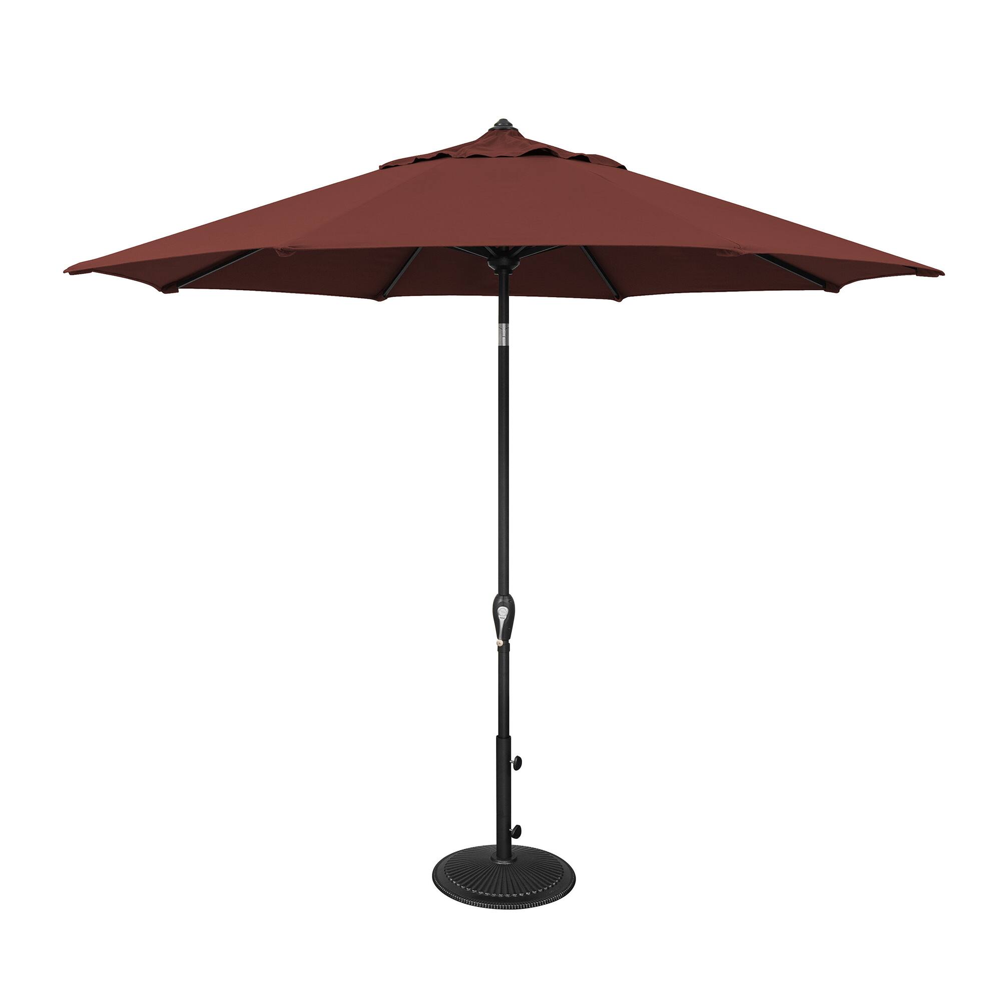 Mondawe 9' Octagon Patio Market Umbrella Black Frame Auto Tilt Natural ...