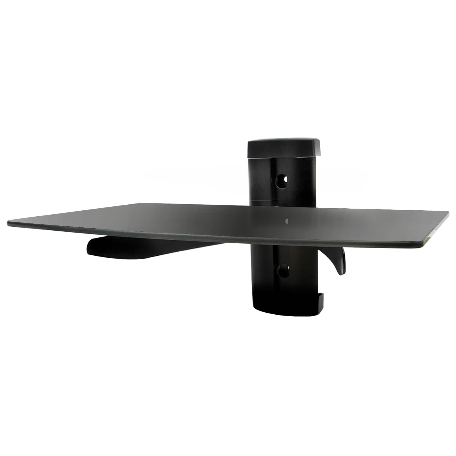 Mega Mounts MegaMounts - Tempered Glass Single Stud 22 Pound Shelf Wall ...