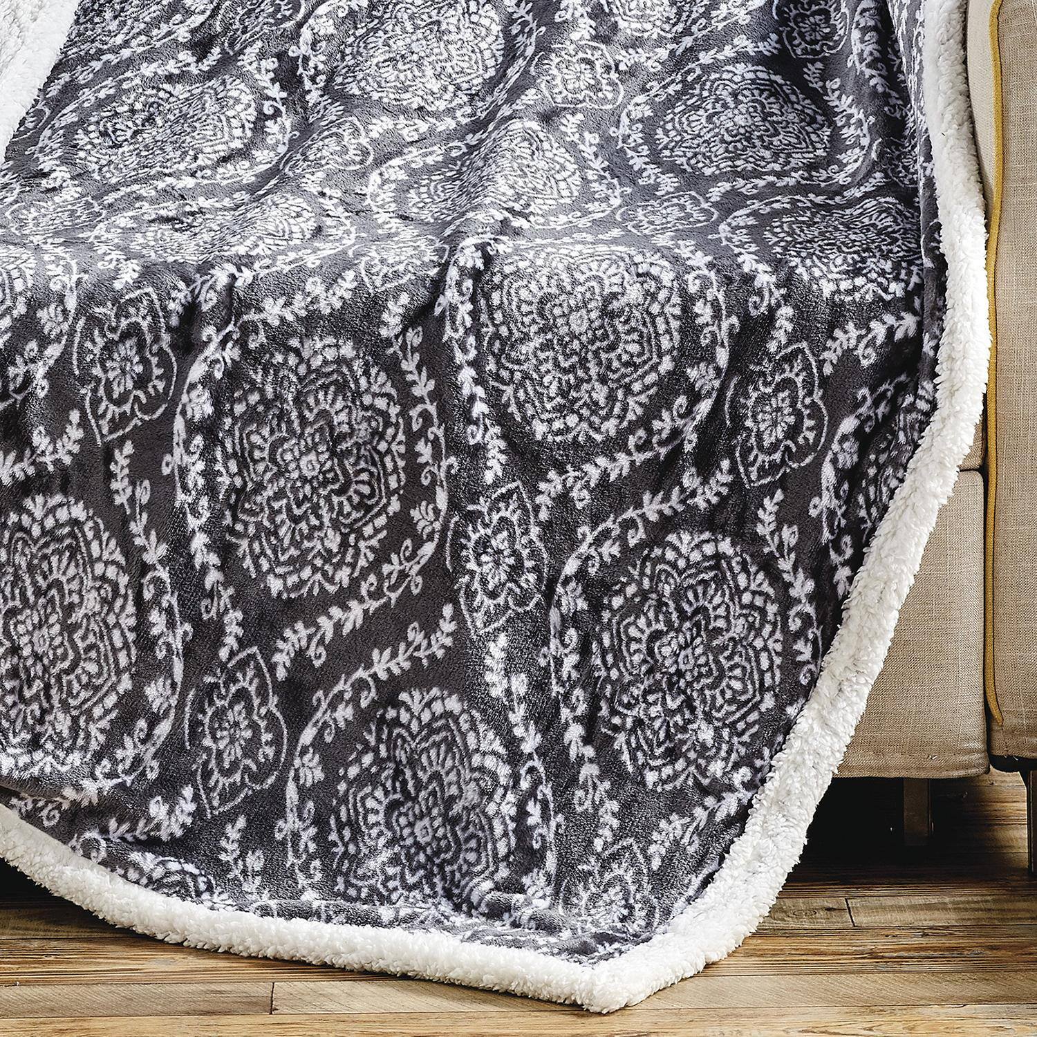 Noble House Plazatex Gracey with Sherpa Plush Decorative All Season ...