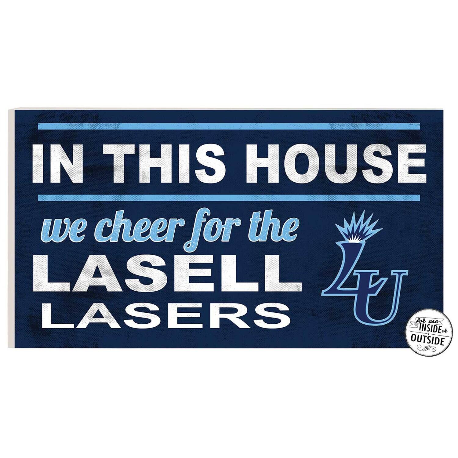 Jardine Lasell Lasers 11" x 20" Indoor/Outdoor In This House Sign Navy ...