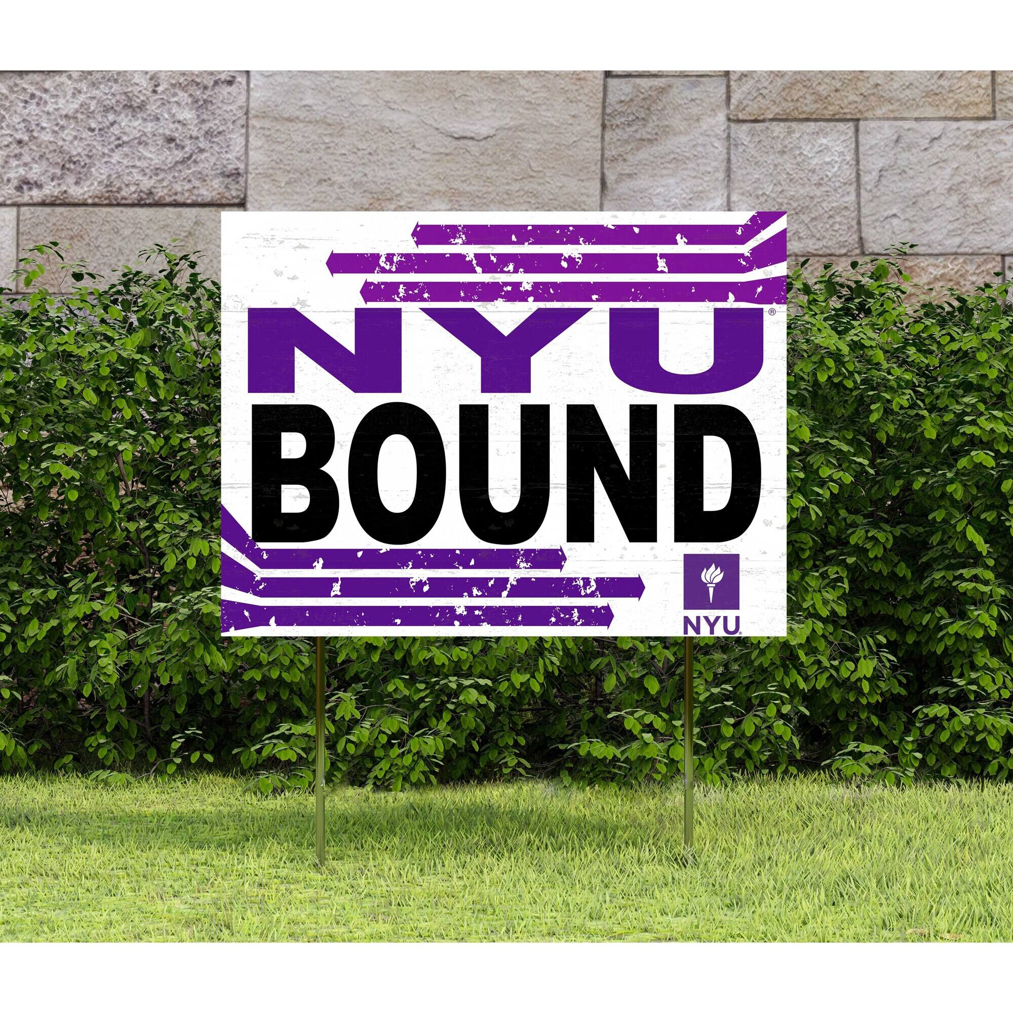 Jardine NYU Violets 18" x 24" Team Yard Sign White 200638997 - Best Buy