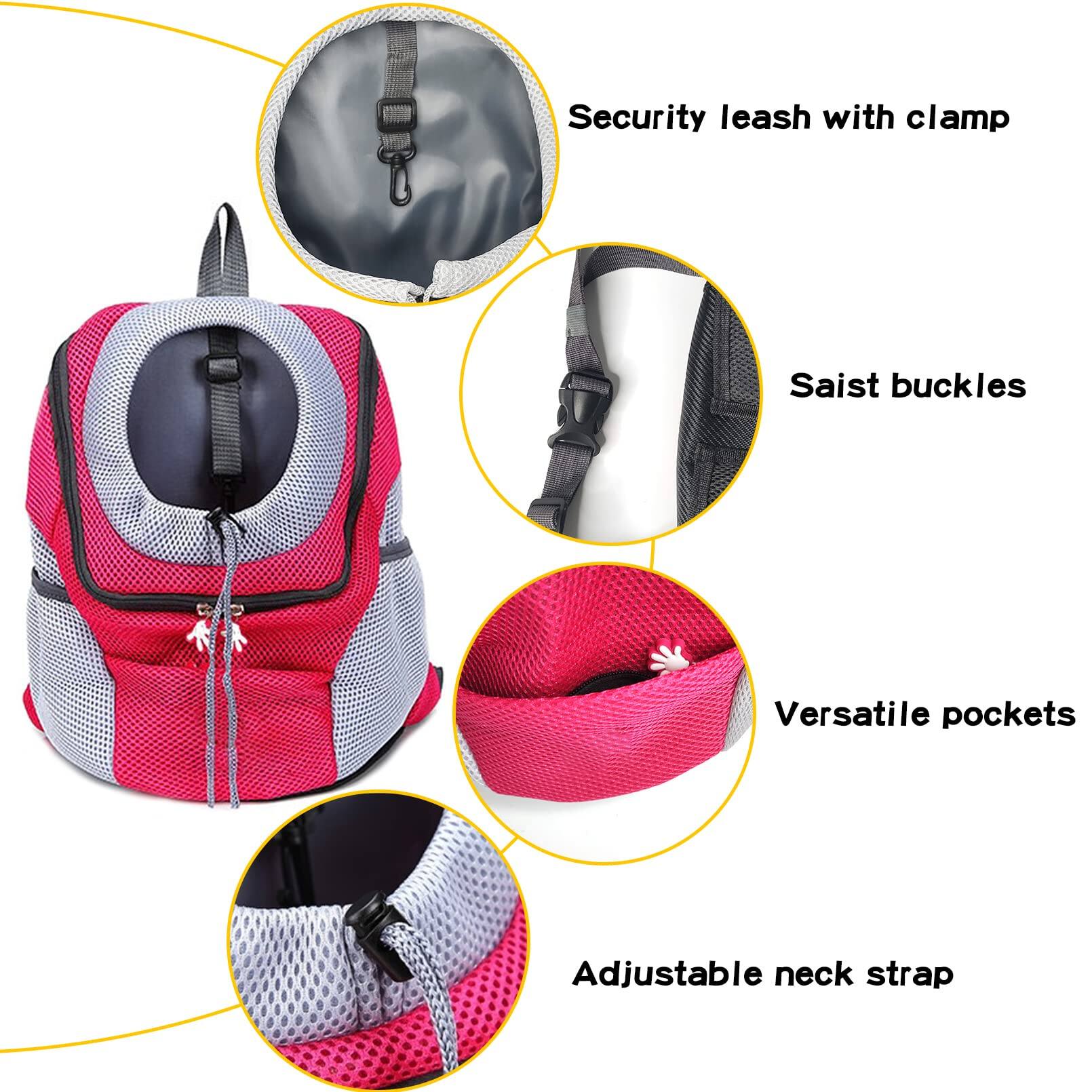 Live At Space Dog Carrier Backpack Comfortable Doggy Front Pet Puppy ...