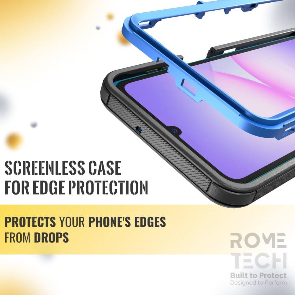 RomeTech Defender Case for Samsung Galaxy A07 Black / Blue Black Blue ...