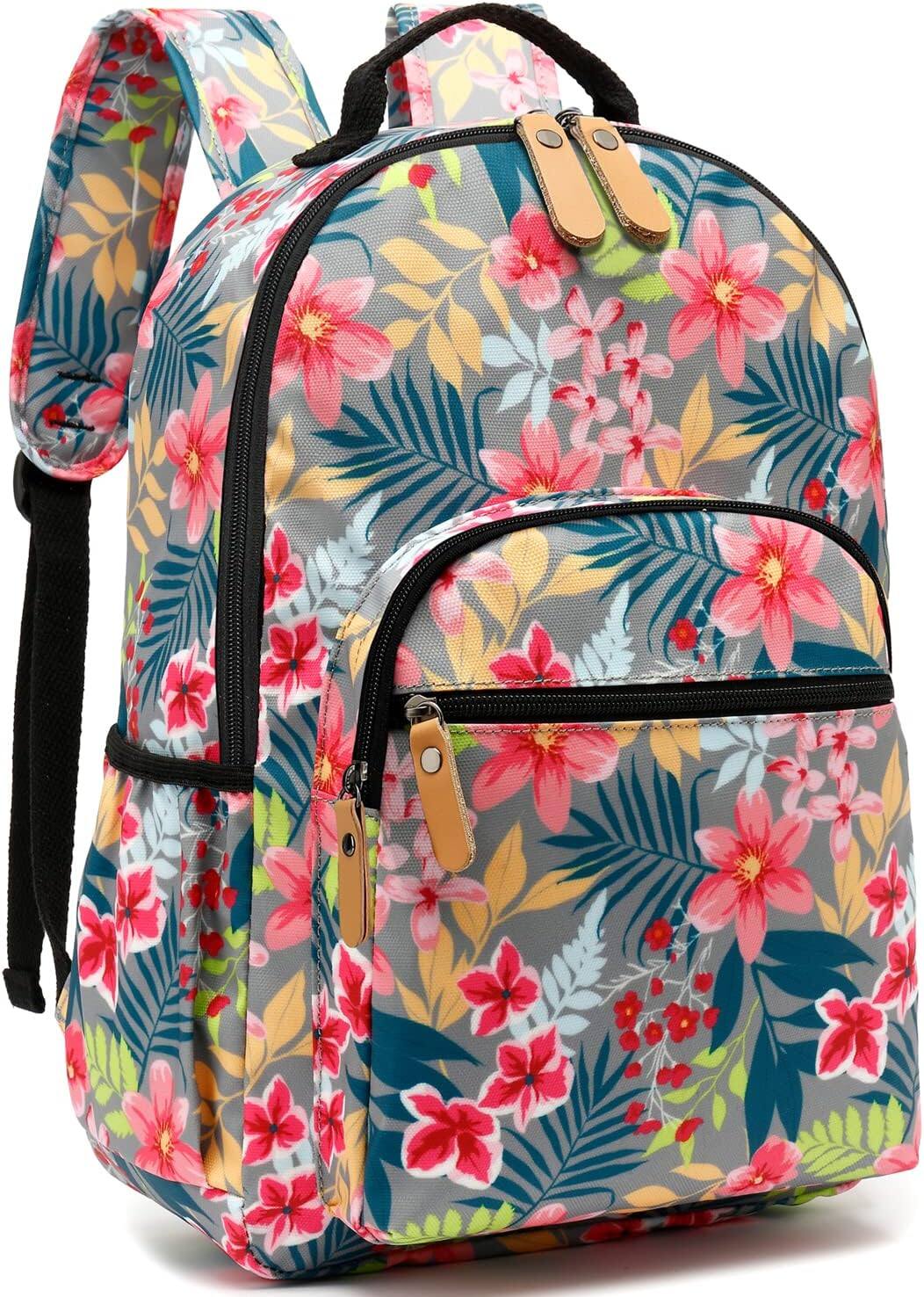 Live At Space Leaper Water resistant Floral Laptop Backpack Women ...