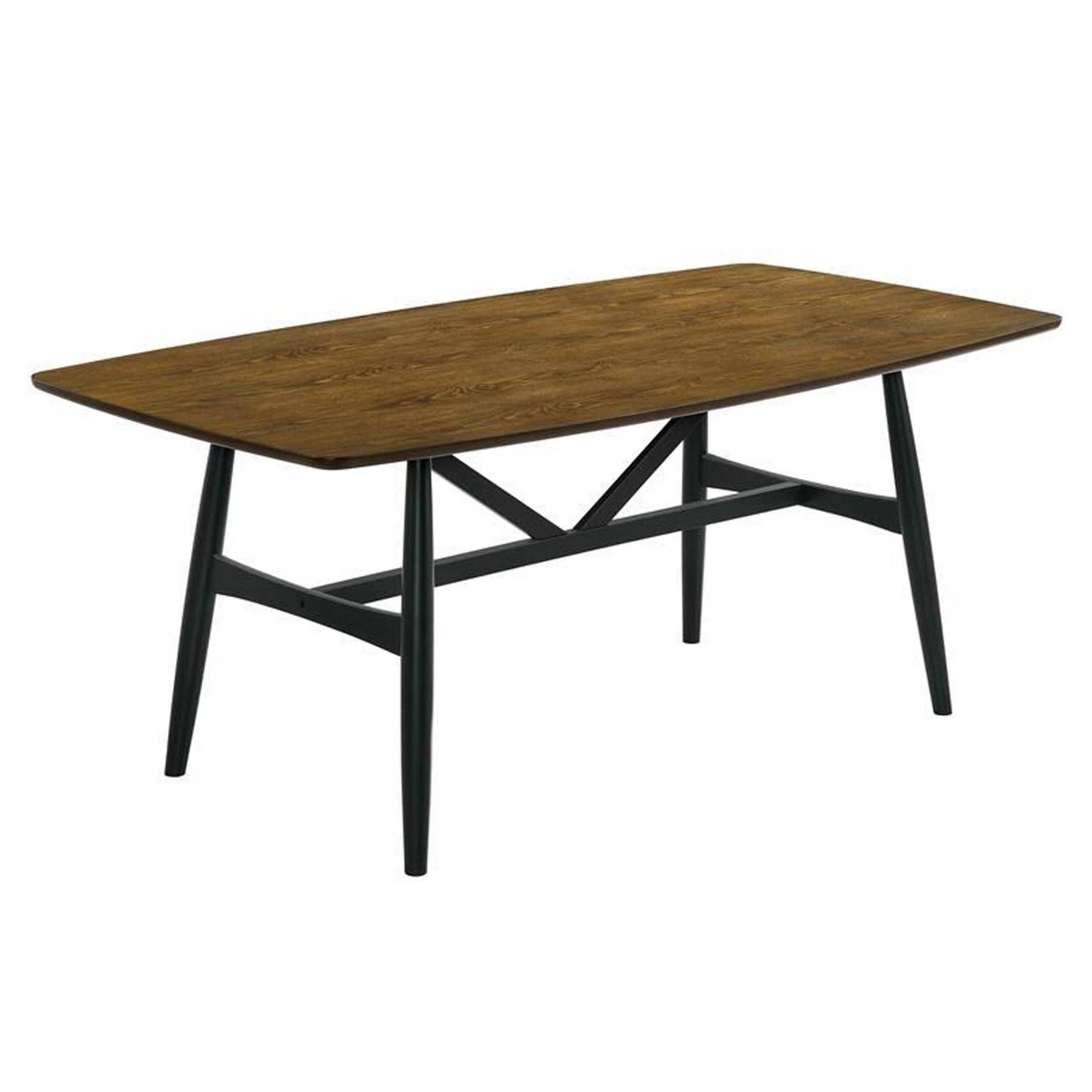 Manhattan Lane Riera 72 Inch Two Tone Dining Table, Brown Plank Top ...