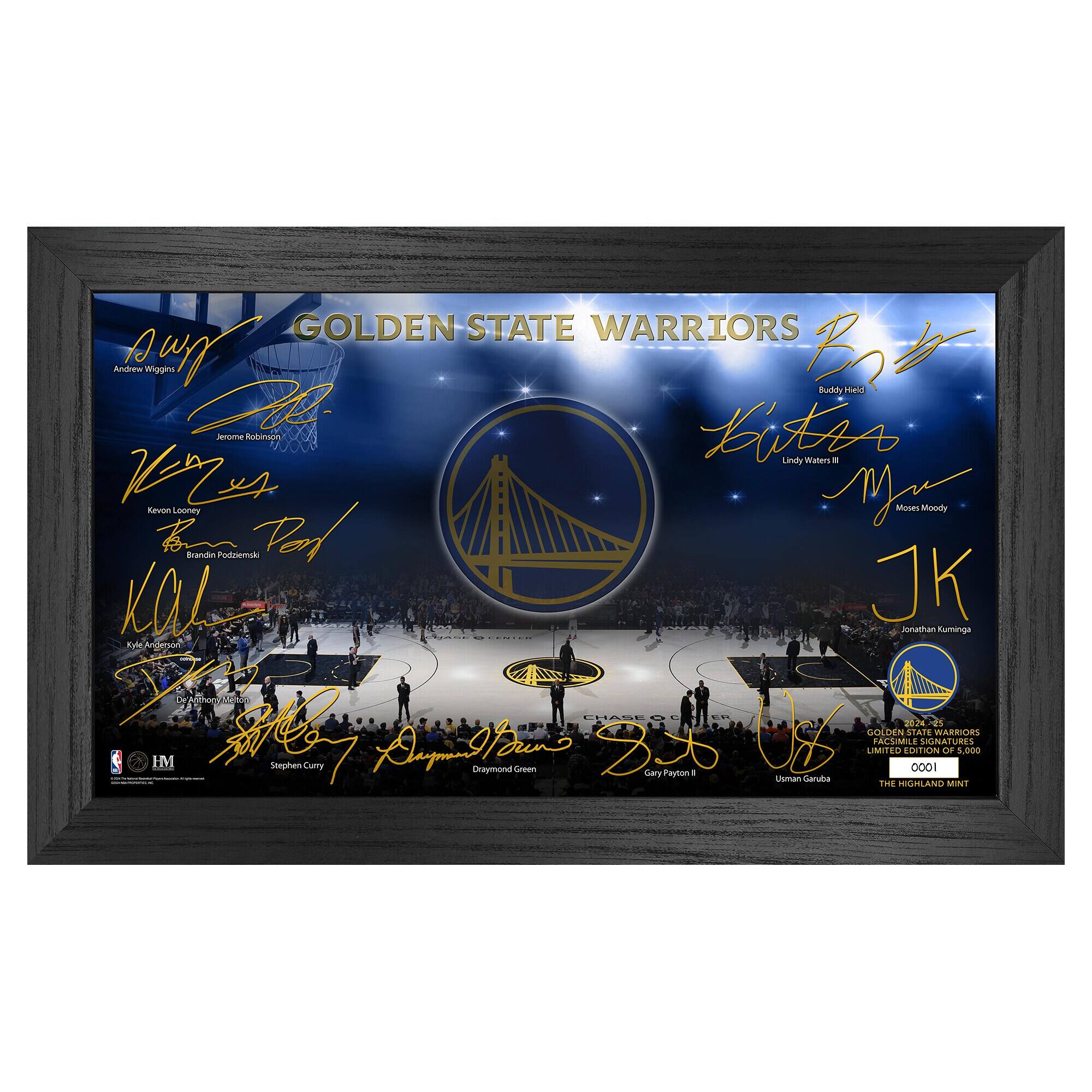 Highland Mint Golden State Warriors Signature Court Print Multicolor ...