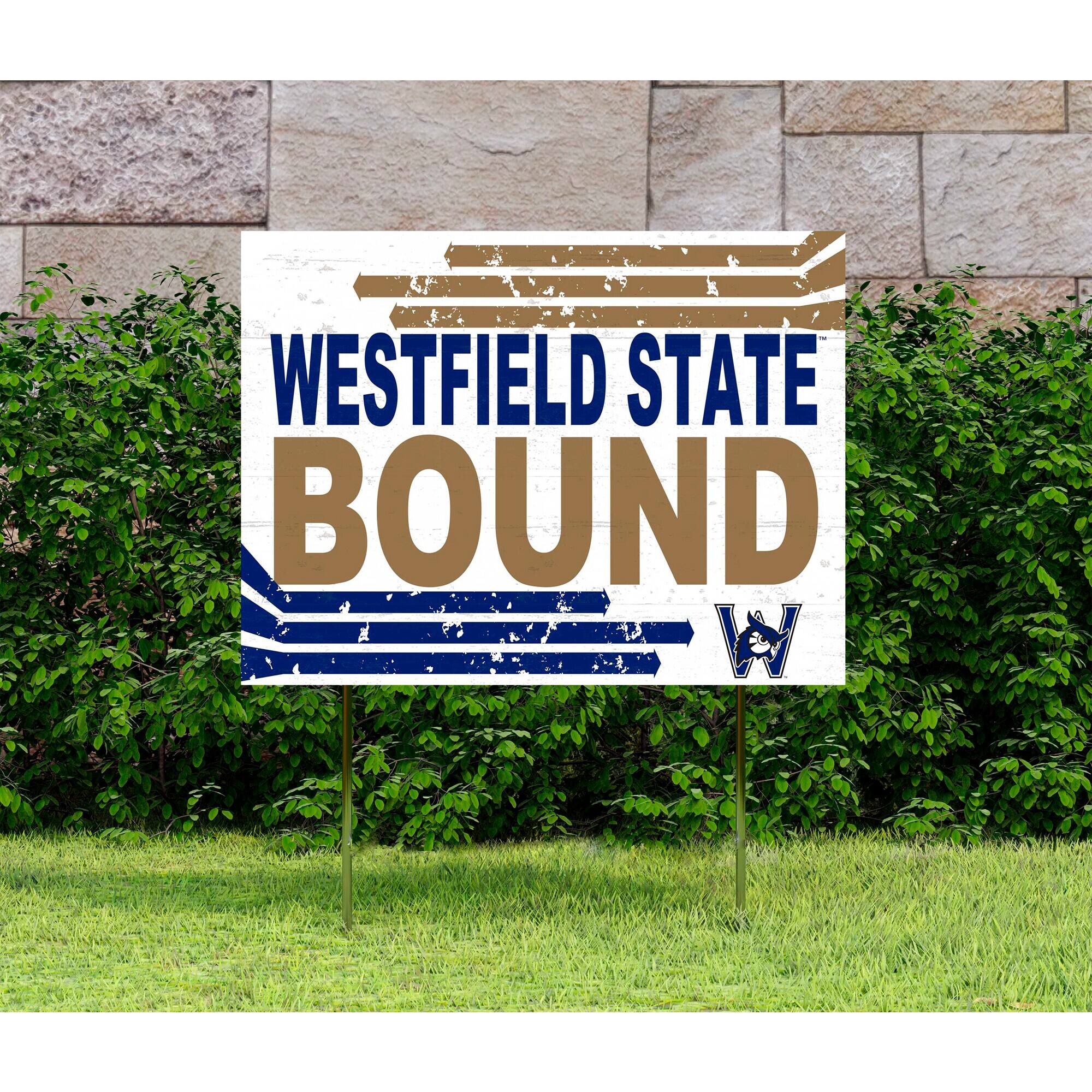 Jardine Westfield State Owls 18" x 24" Bound Yard Sign White 200047620 ...