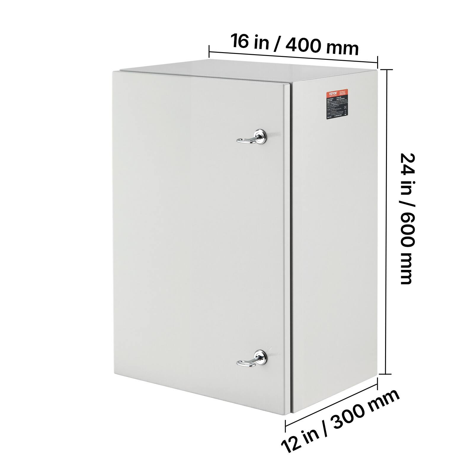 VEVOR Metal Electrical Enclosure, 24 x16 x12 in, Wall Mounted Junction ...