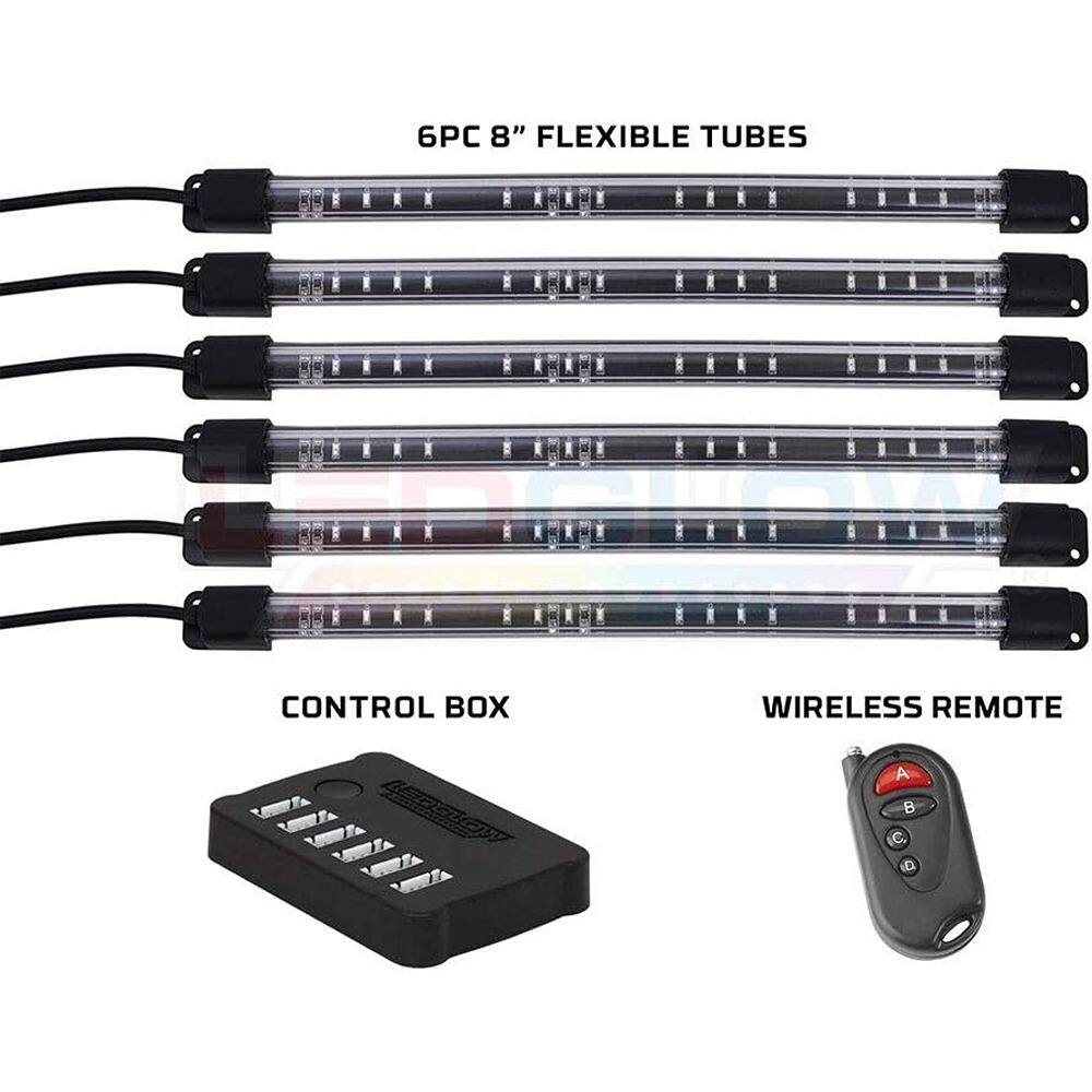 PARKER SLATER 6PC Flexible LED Interior Footwell Lighting Kit, Multi ...